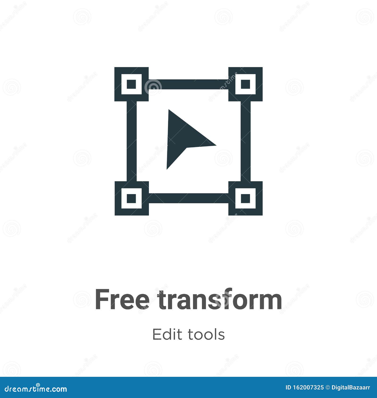 Free Transform Vector Icon on White Background. Flat Vector Free ...
