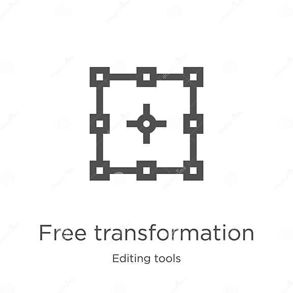 Free Transformation Icon Vector from Editing Tools Collection. Thin ...