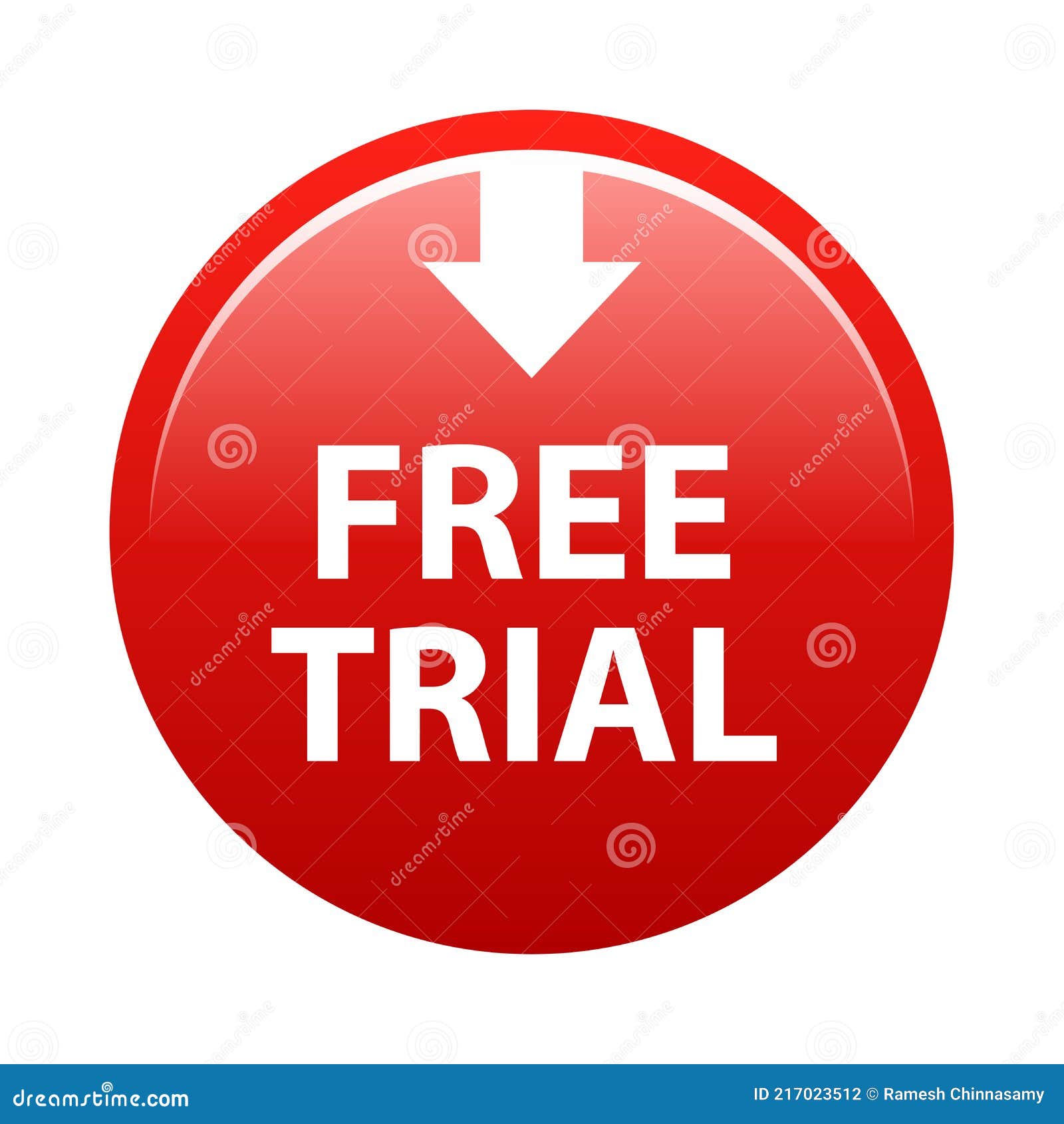 Free trial button stock vector. Illustration of improve - 217023512