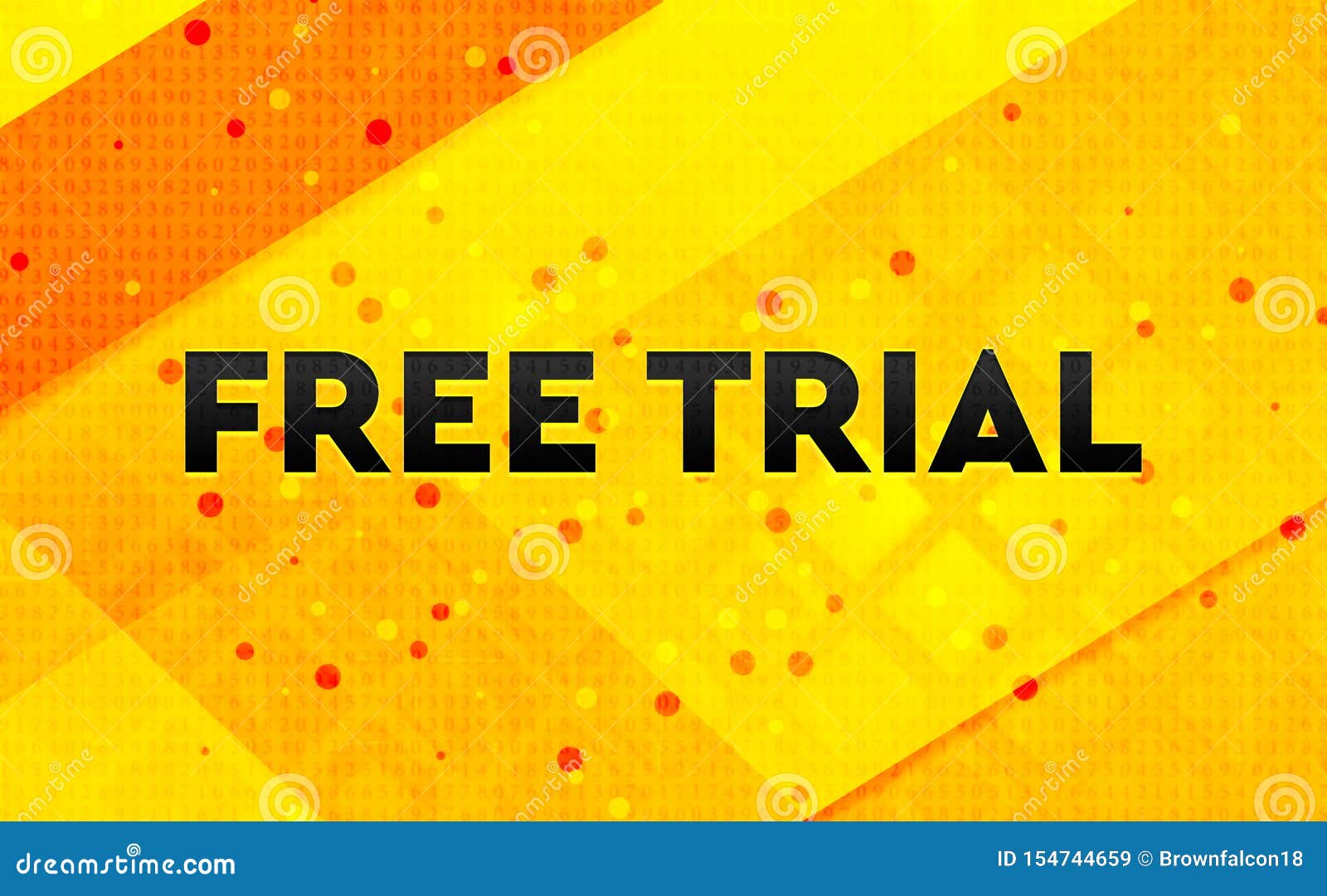 Free Trial Abstract Digital Banner Yellow Background Stock Illustration ...