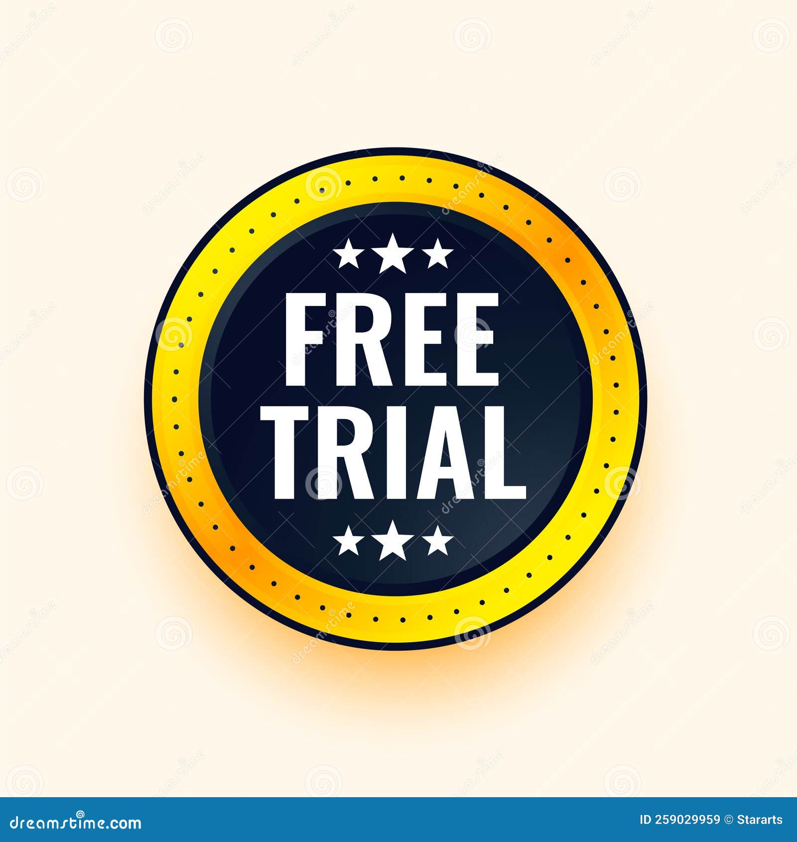 Free Trial Access Circular Label Design Design Stock Vector ...