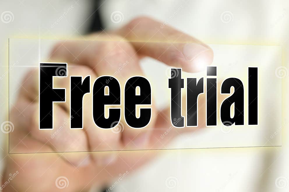 Free trial stock photo. Image of client, sign, market - 35655206