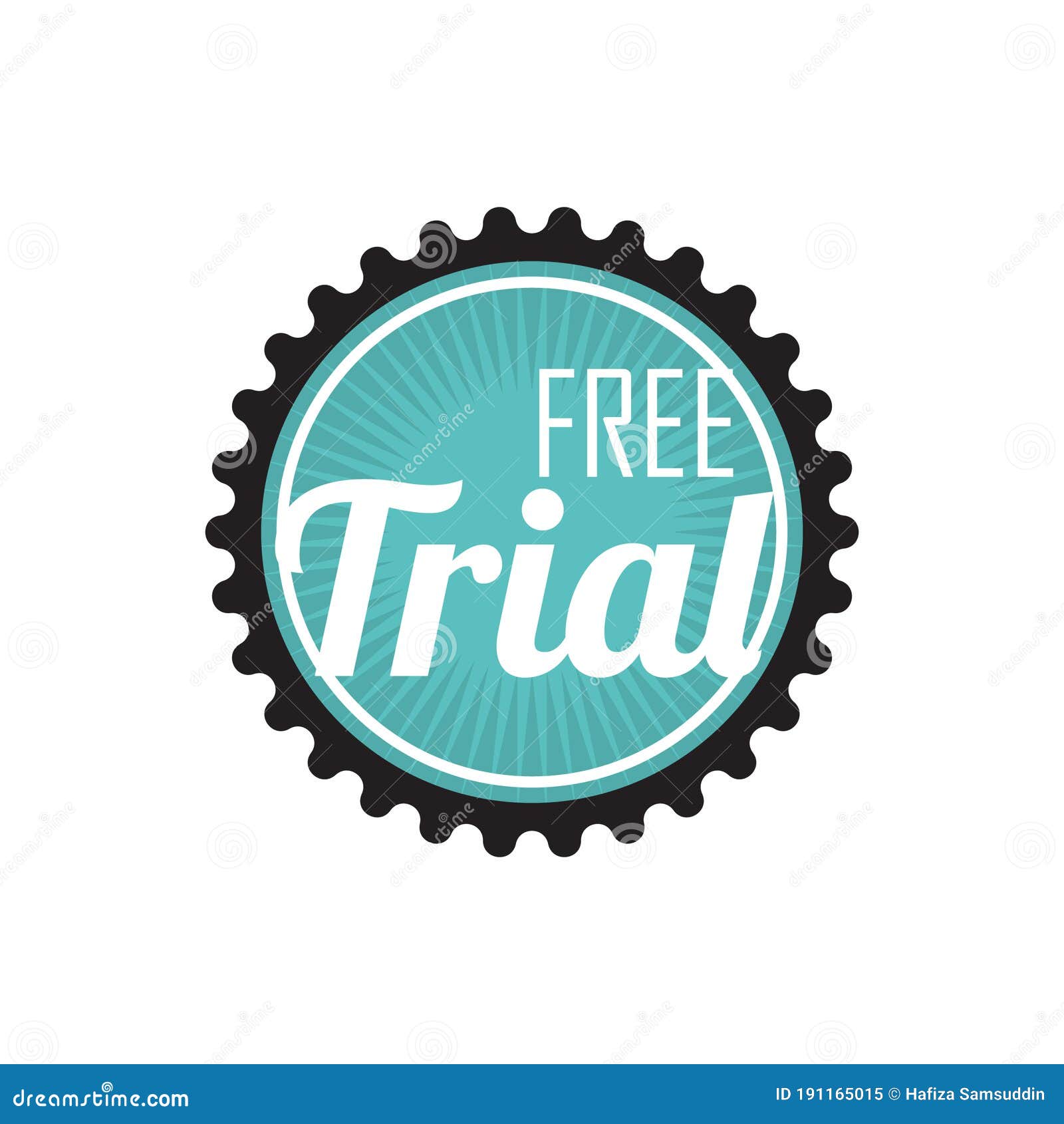 Free Trial Emblem. Vector Illustration Decorative Design Stock Vector ...