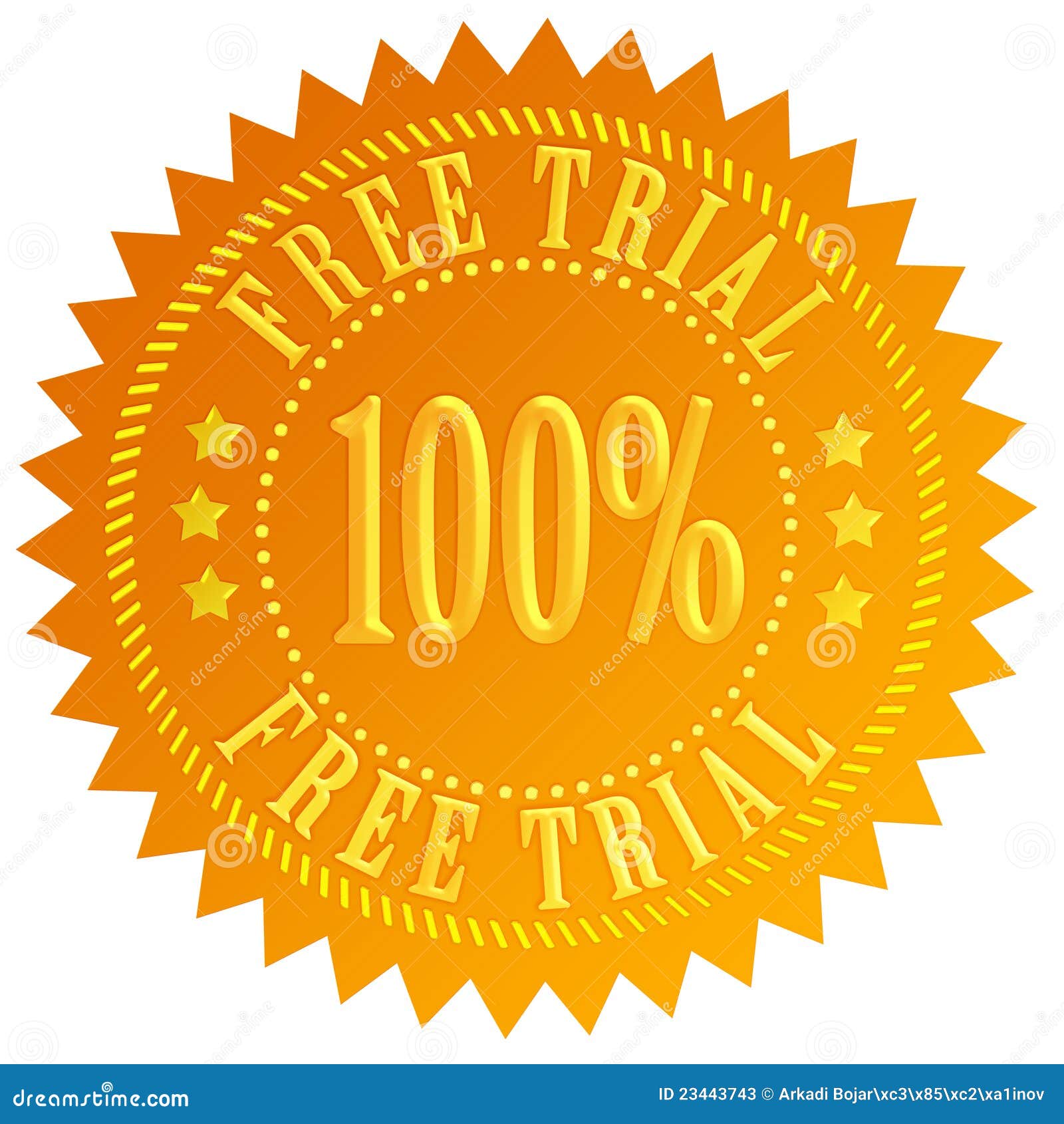 Free Trial Try It Now Retro Label With Red Ribbon, Vector Illustration ...