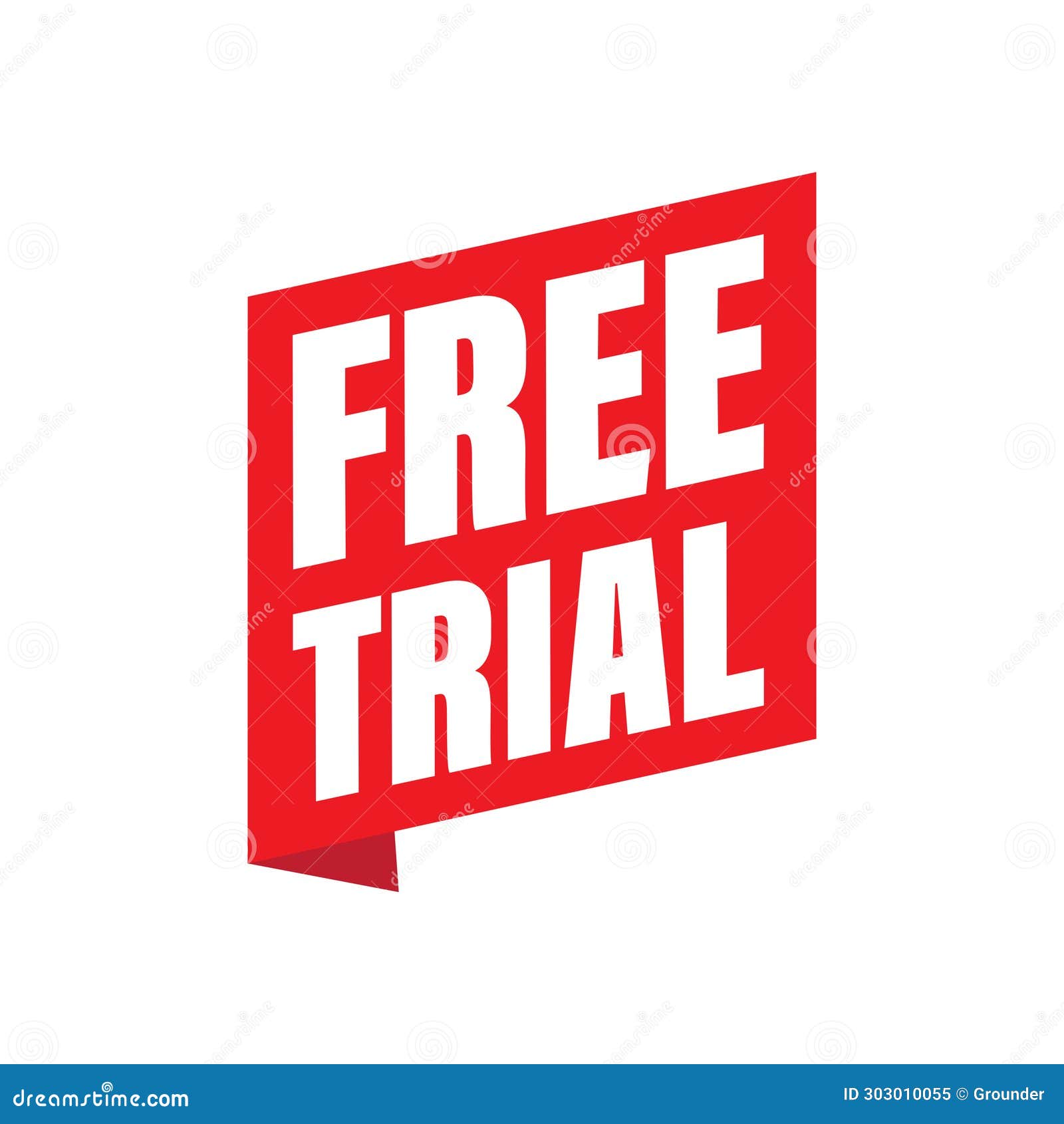 Free Trial Sign Red Label Tag Stock Vector - Illustration of demo ...