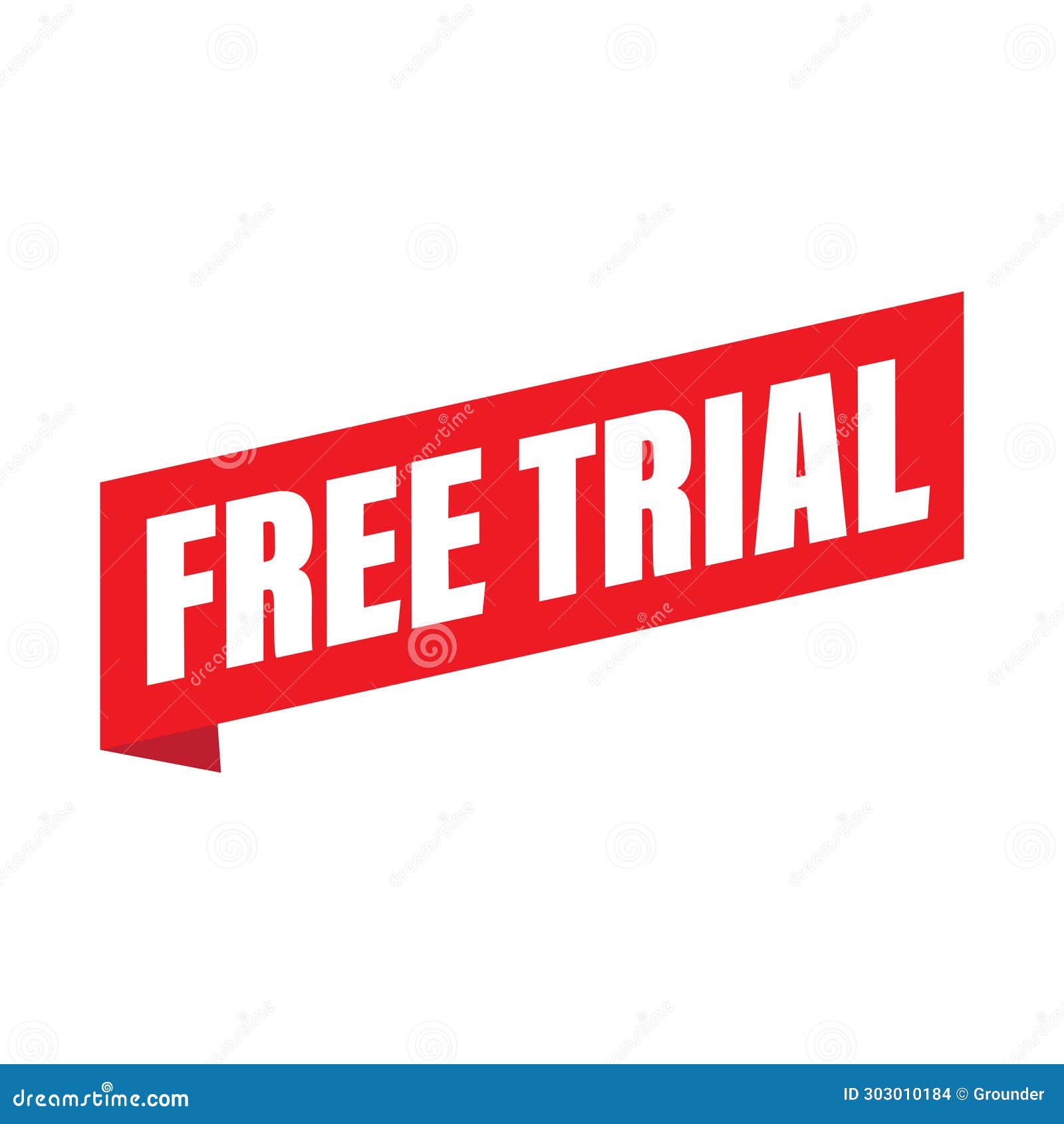 Free Trial Sign Red Label Tag Stock Vector - Illustration of message ...