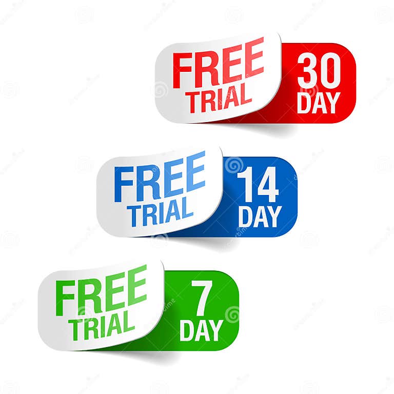 Free trial signs stock vector. Illustration of vector - 18912589