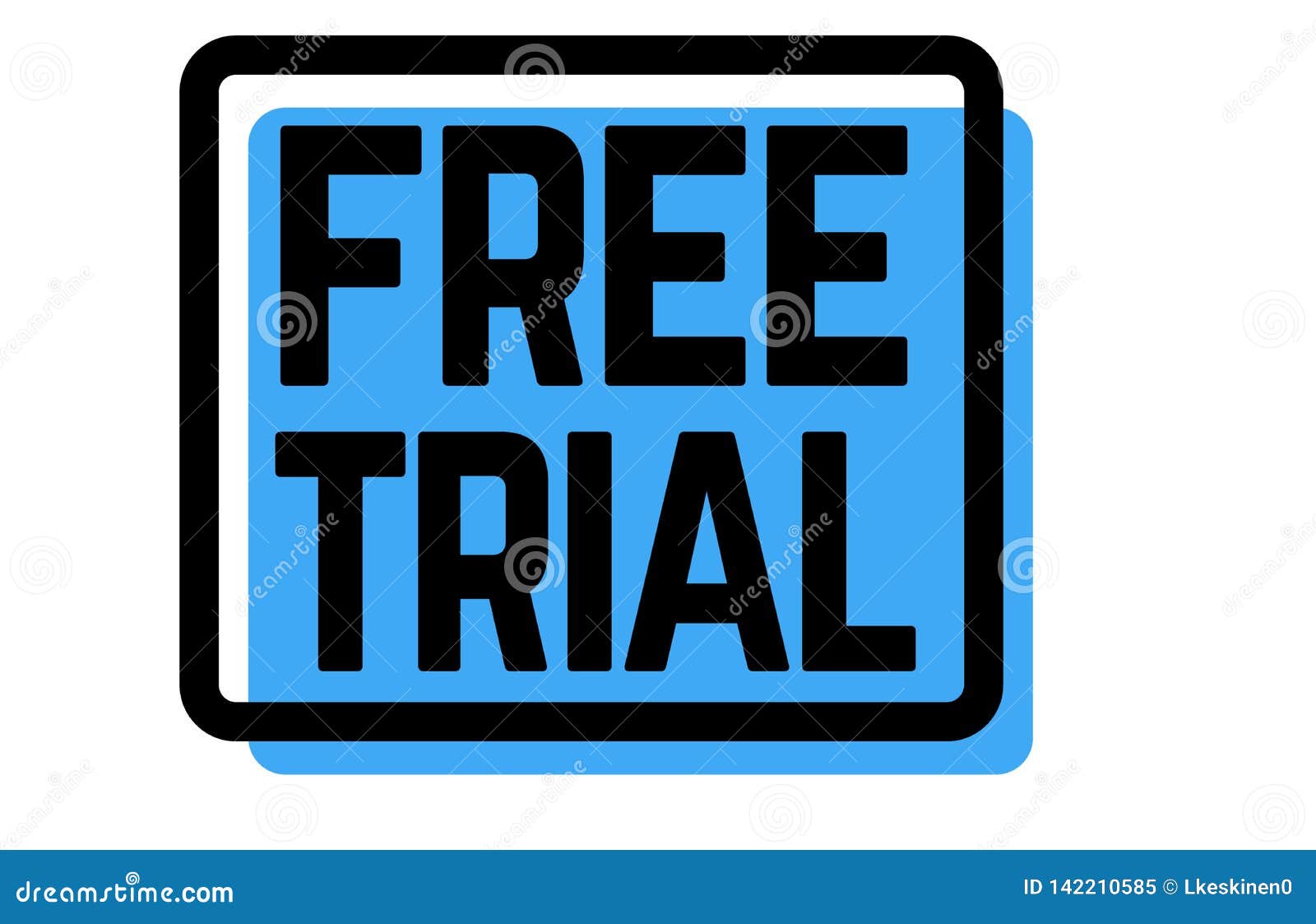 Free trial stamp on white stock vector. Illustration of gratis - 142210585