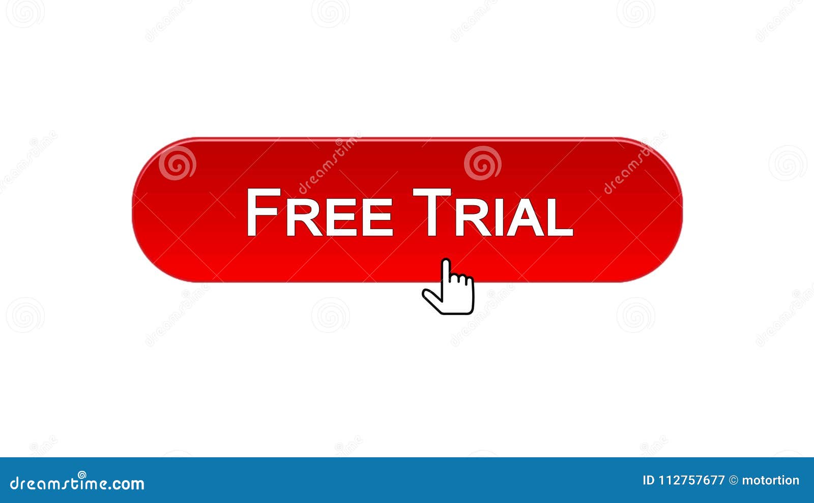 Free Trial Web Interface Button Clicked with Mouse Cursor, Red Color, Software Stock ...