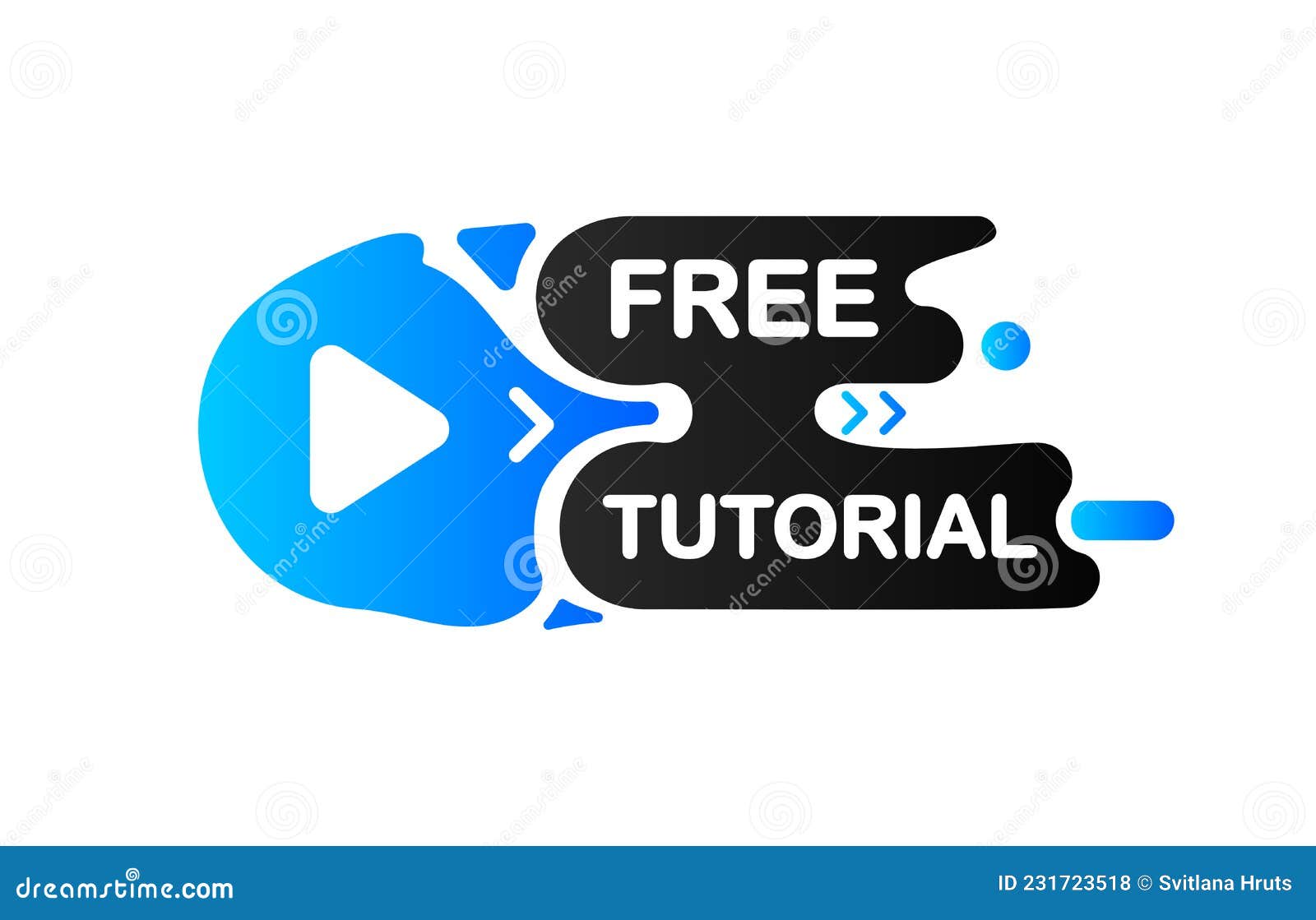Free Tutorial Banner. Online Virtual Video. Interesting Design on White ...