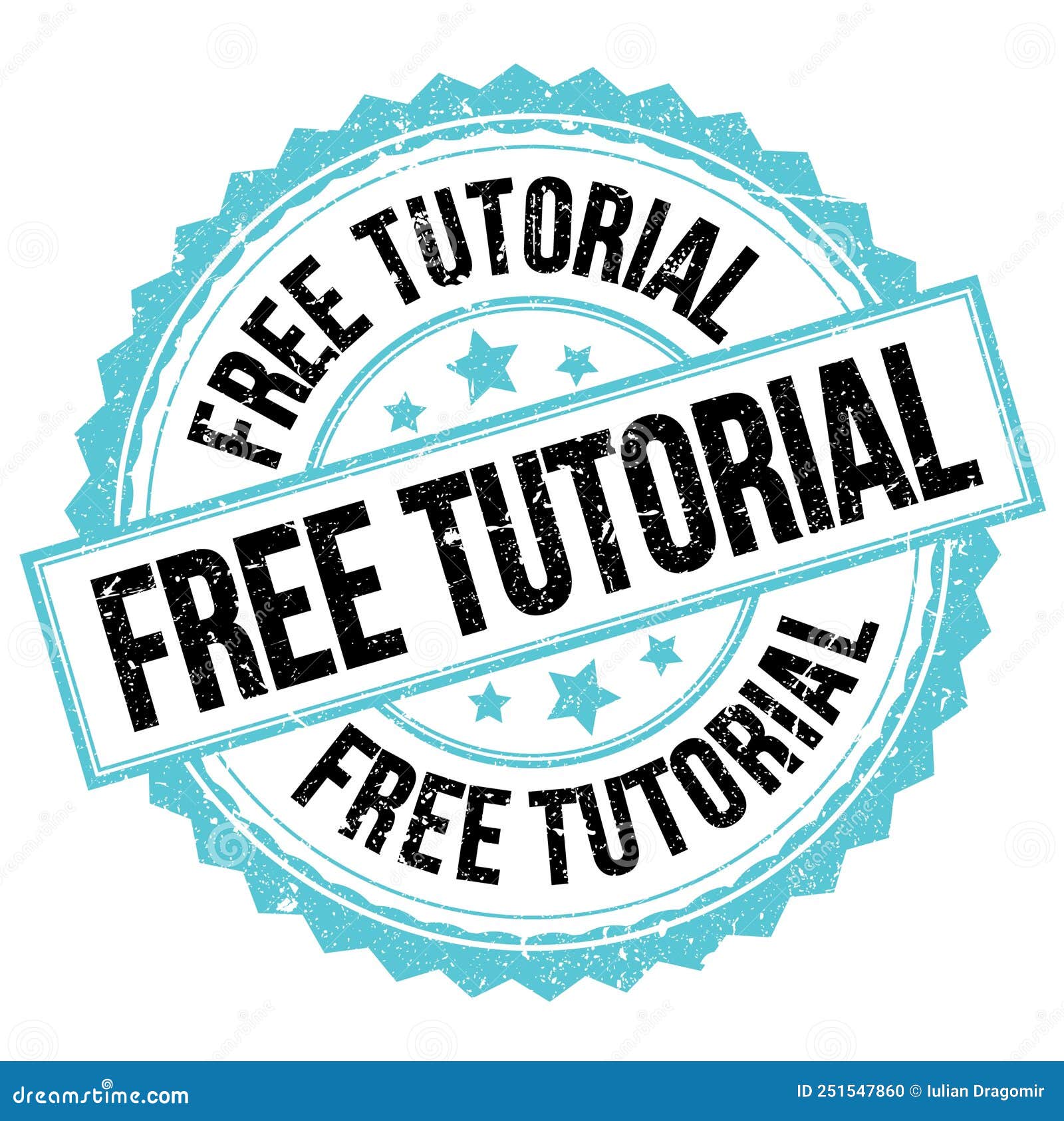 FREE TUTORIAL Text on Blue-black Round Stamp Sign Stock Illustration ...