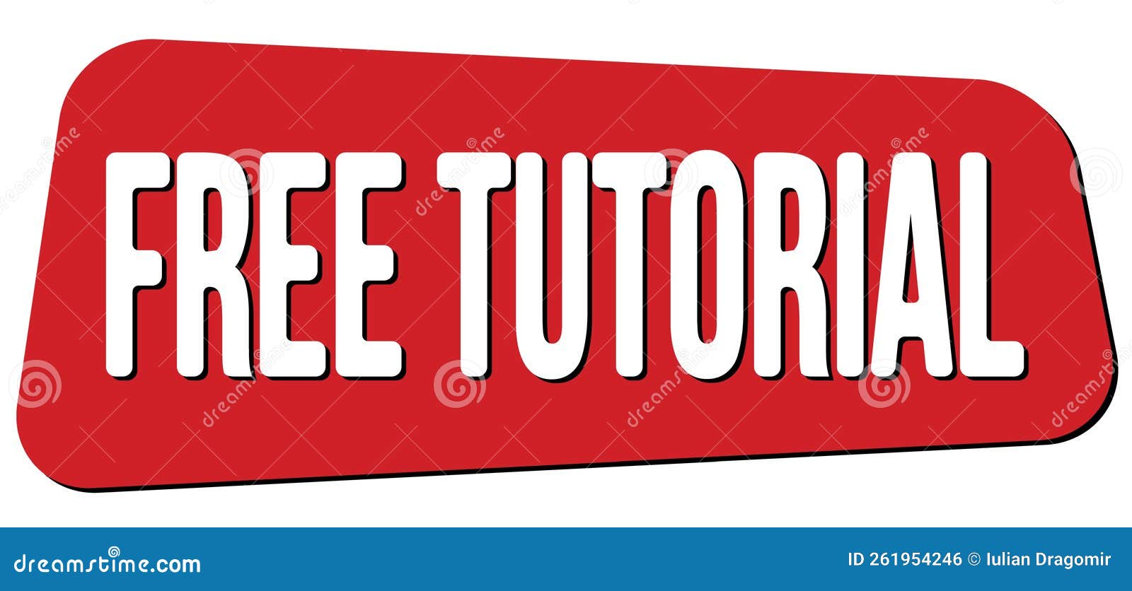 FREE TUTORIAL Text on Red Trapeze Stamp Sign Stock Illustration ...