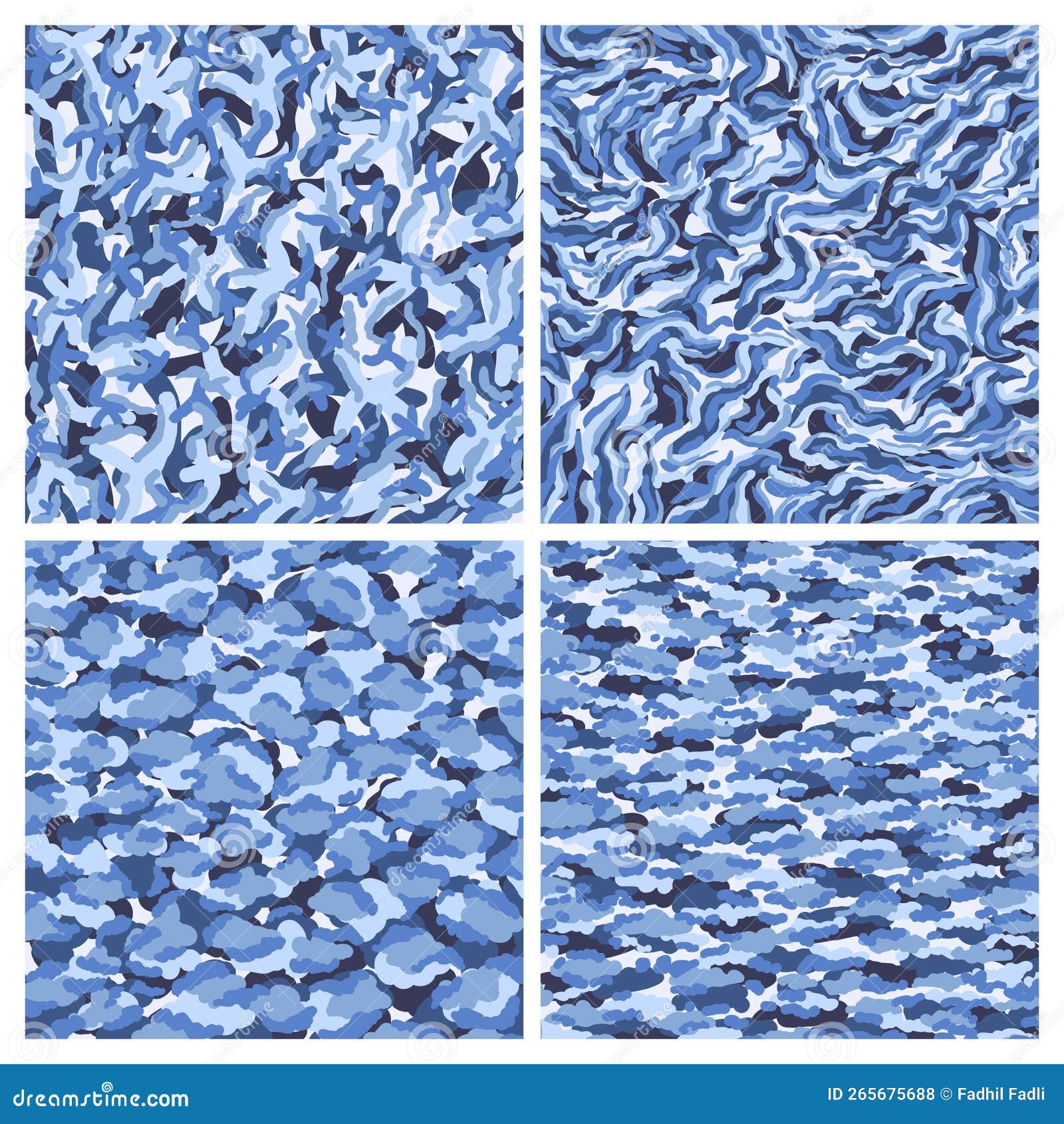 Free Vector Bundle Pattern Blue Army Motif 1 Stock Vector ...