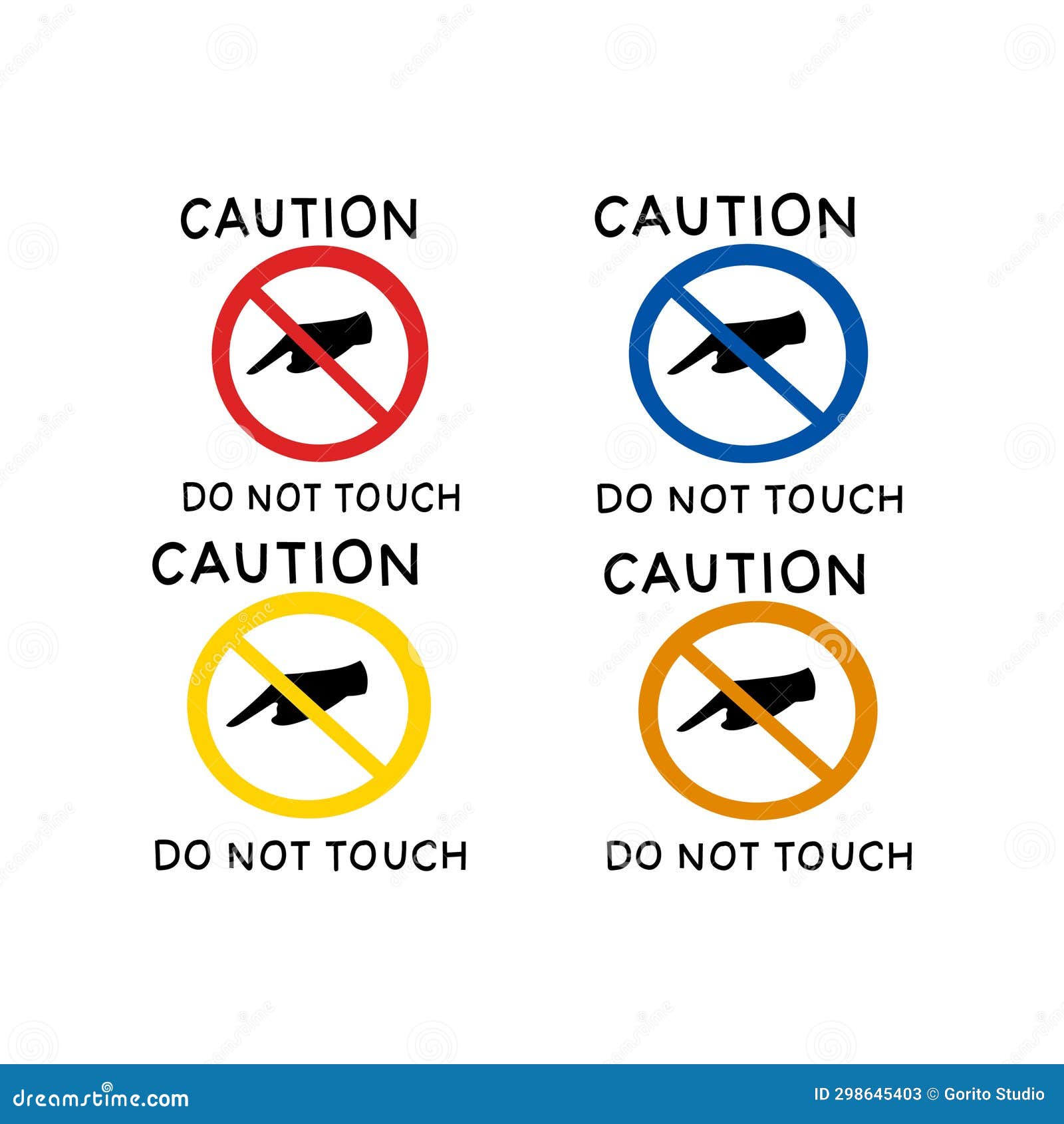 Free Vector Do Not Touch Dont Vector Illustration Stock Vector ...