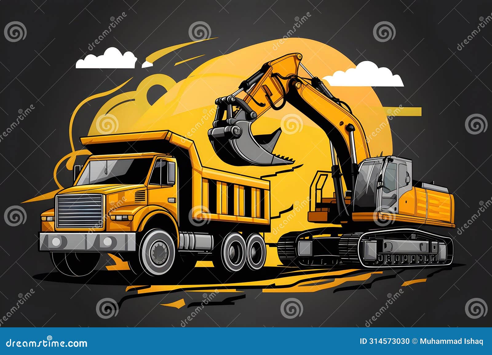 Dynamic Dump Hopper Icon For Waste Collection Vector Illustration ...