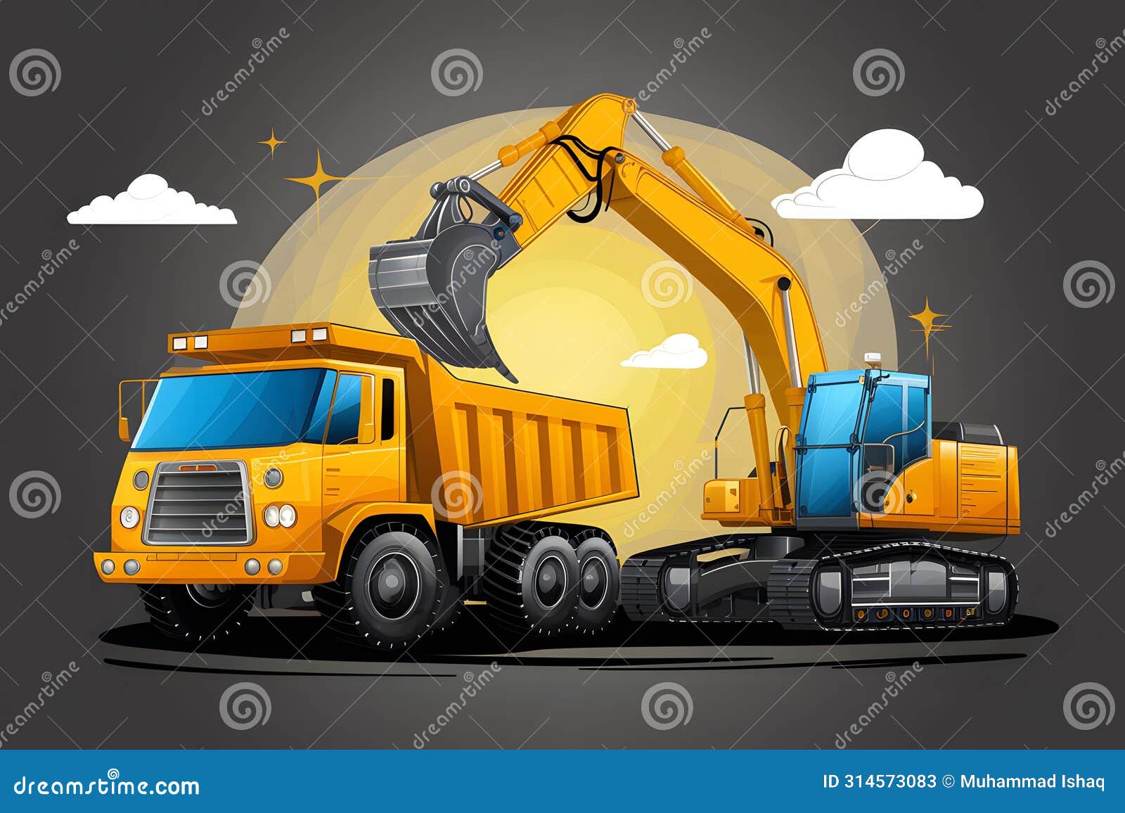 Vector Dump Truck | CartoonDealer.com #4996250