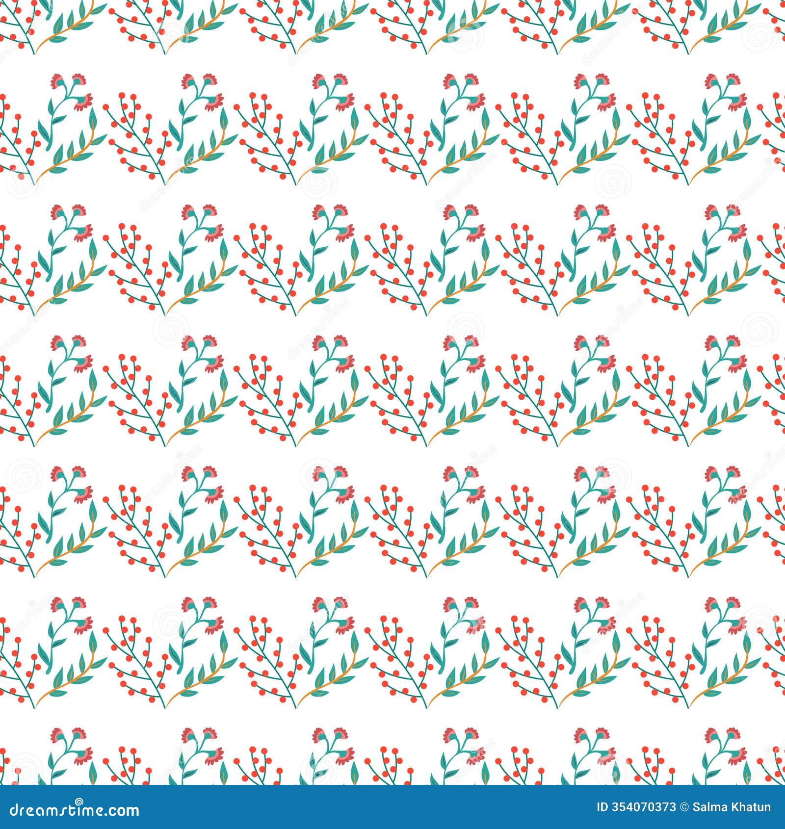 Free Vector Flat Design Small Flowers Pattern Stock Illustration ...