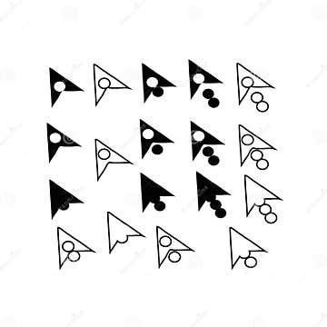 Free Vector Set and Collection of Flat Mouse Cursor Pointer Element ...