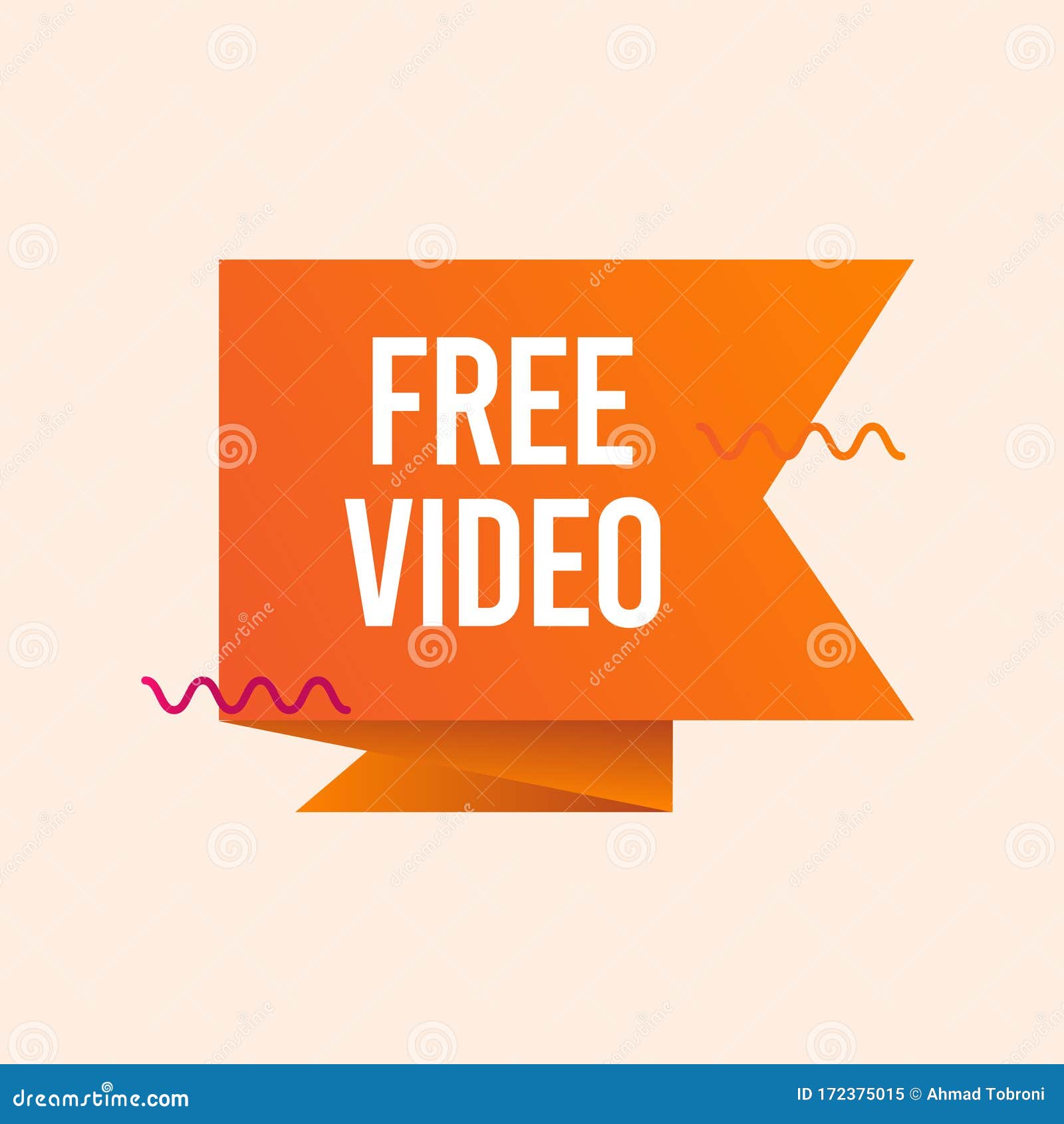 Free Video Text Label Vector Template Design Illustration Stock Vector ...