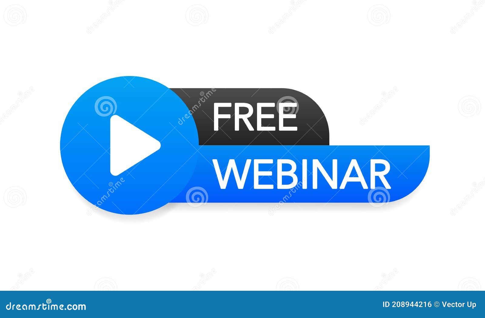 Free Webinar Button, Icon. Vector Stock Design Stock Vector ...
