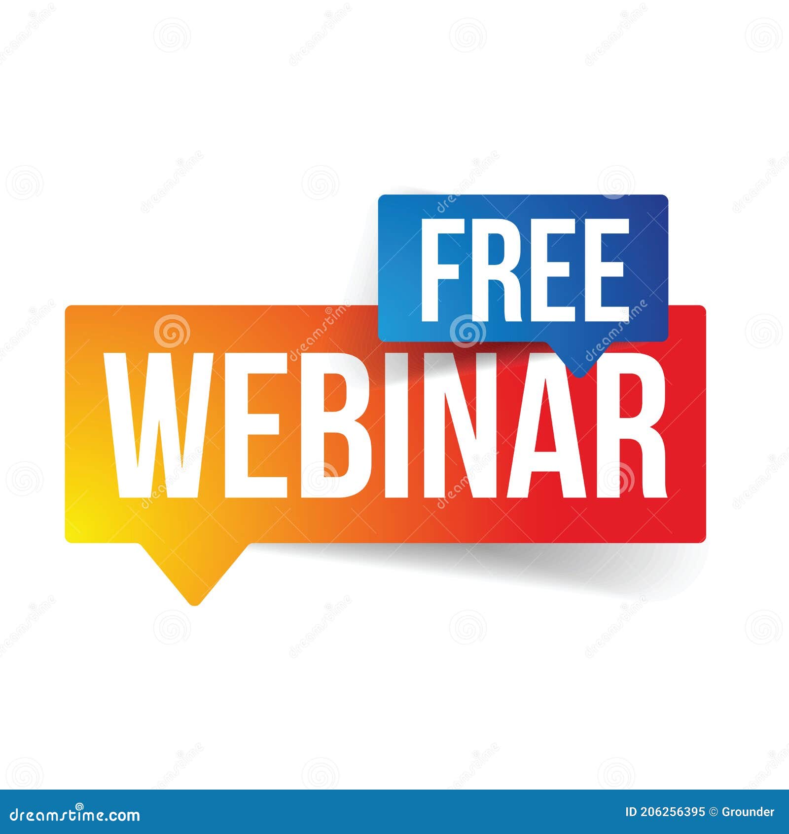 Free Webinar Sign Label Speech Bubble Stock Vector - Illustration of ...
