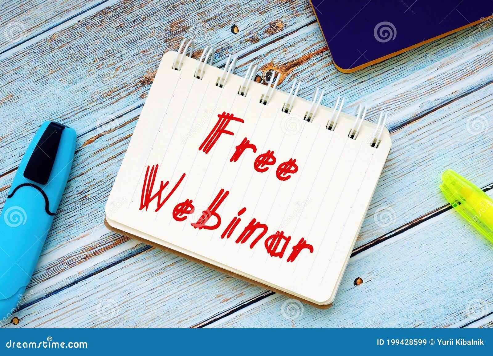 Free Webinar Sign on the Page Stock Image - Image of sign, cost: 199428599