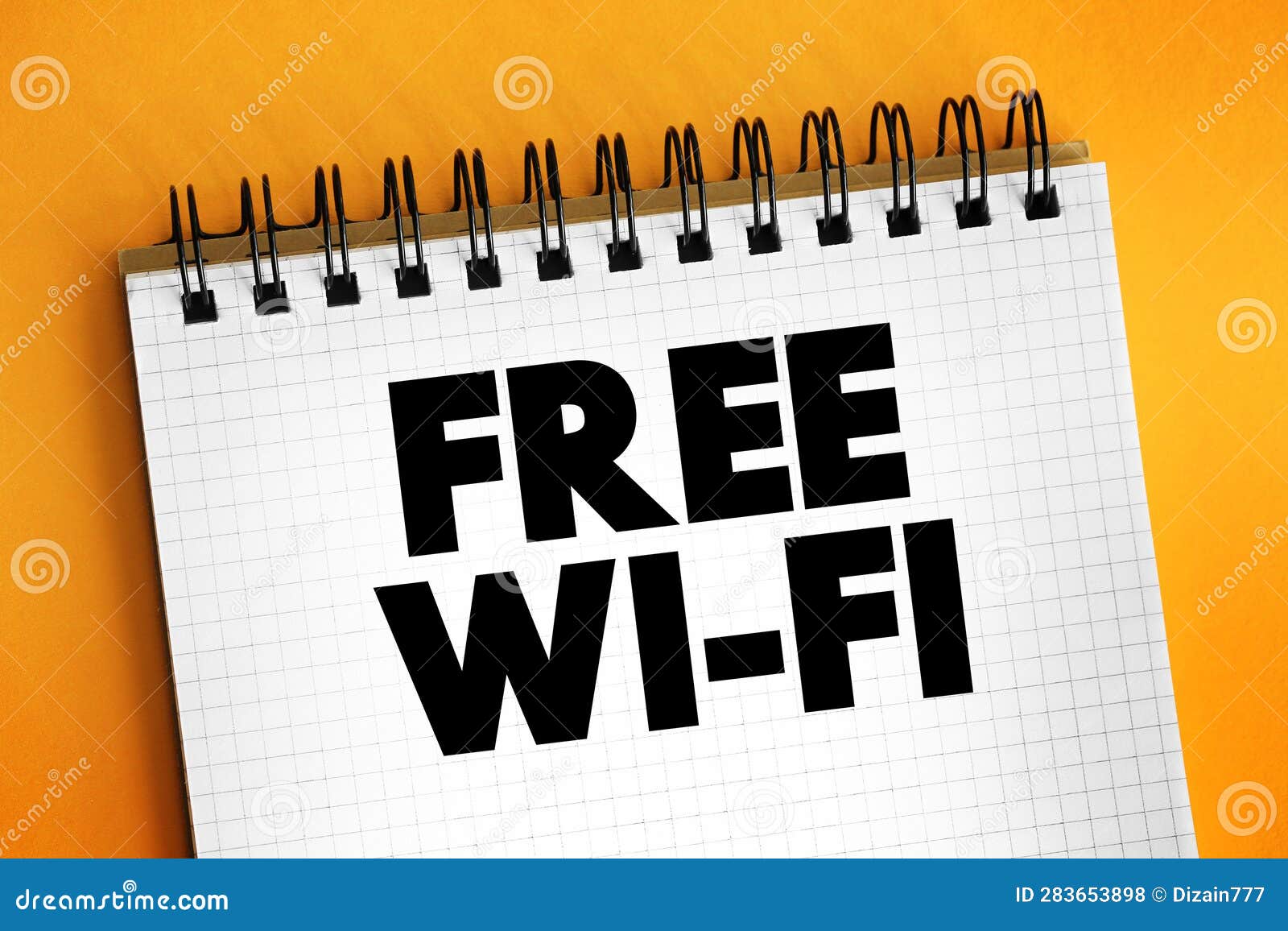 FREE WI-FI Text Concept for Presentations and Reports Stock ...