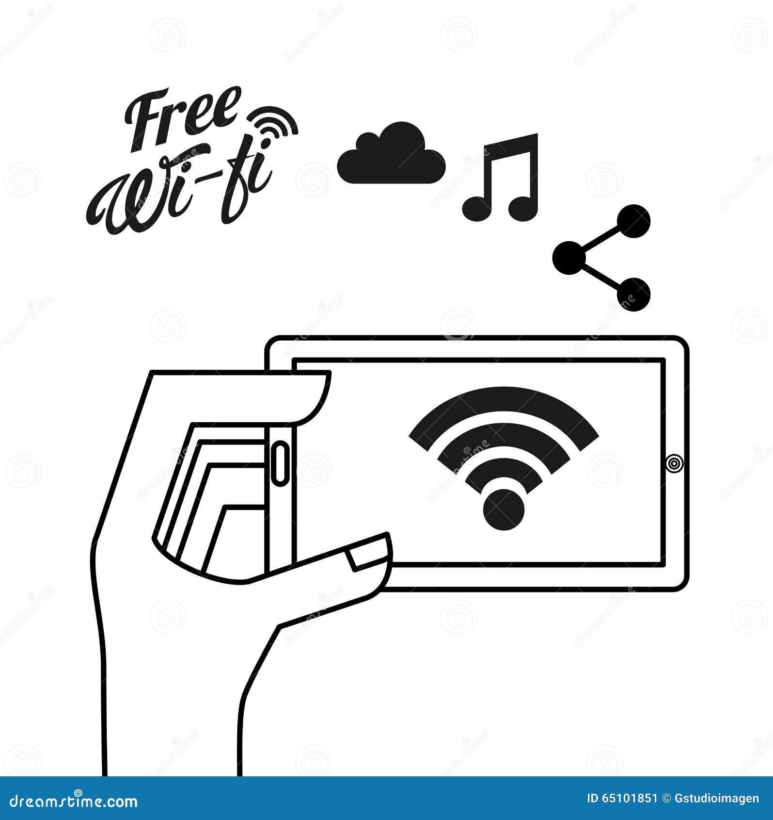 Free wifi design stock illustration. Illustration of internet - 65101851
