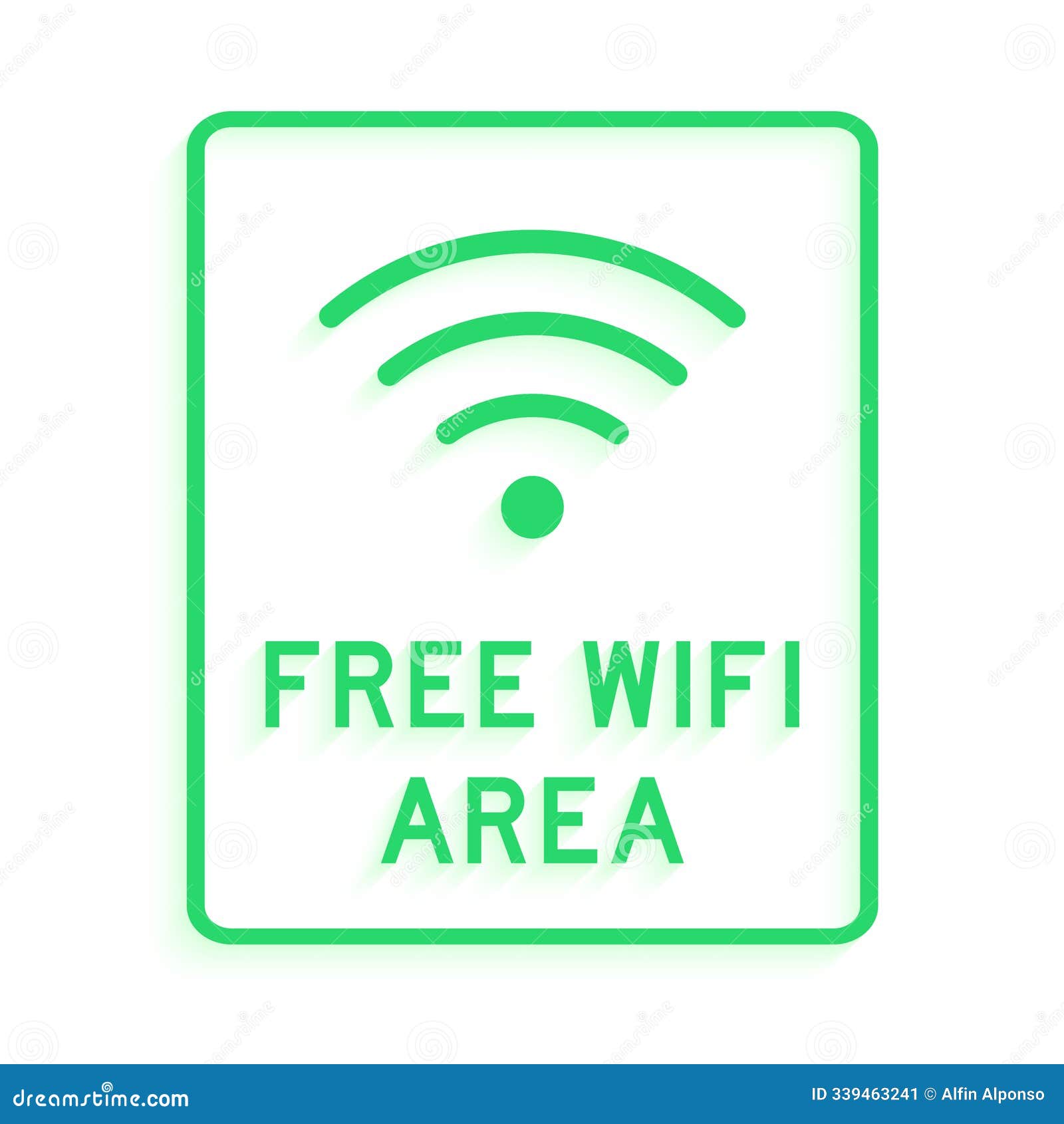 Free WiFi Icon Symbol. Vector Free Wifi Area Sign Stock Illustration ...
