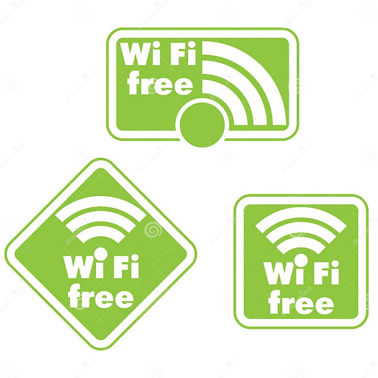 Free Wifi and Internet Sign Stock Vector - Illustration of boardcast ...