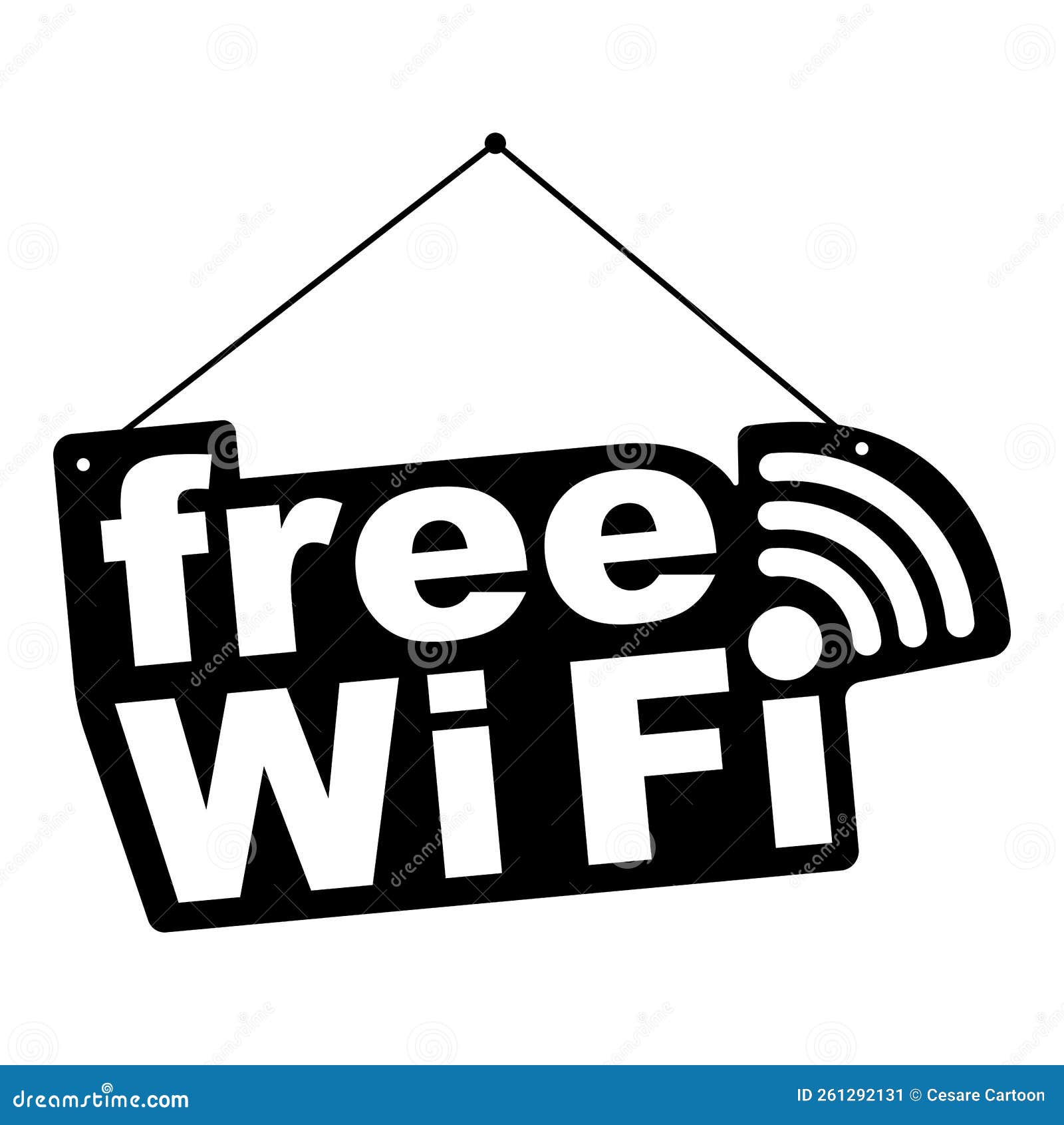 Free Wifi Label stock vector. Illustration of vector - 261292131