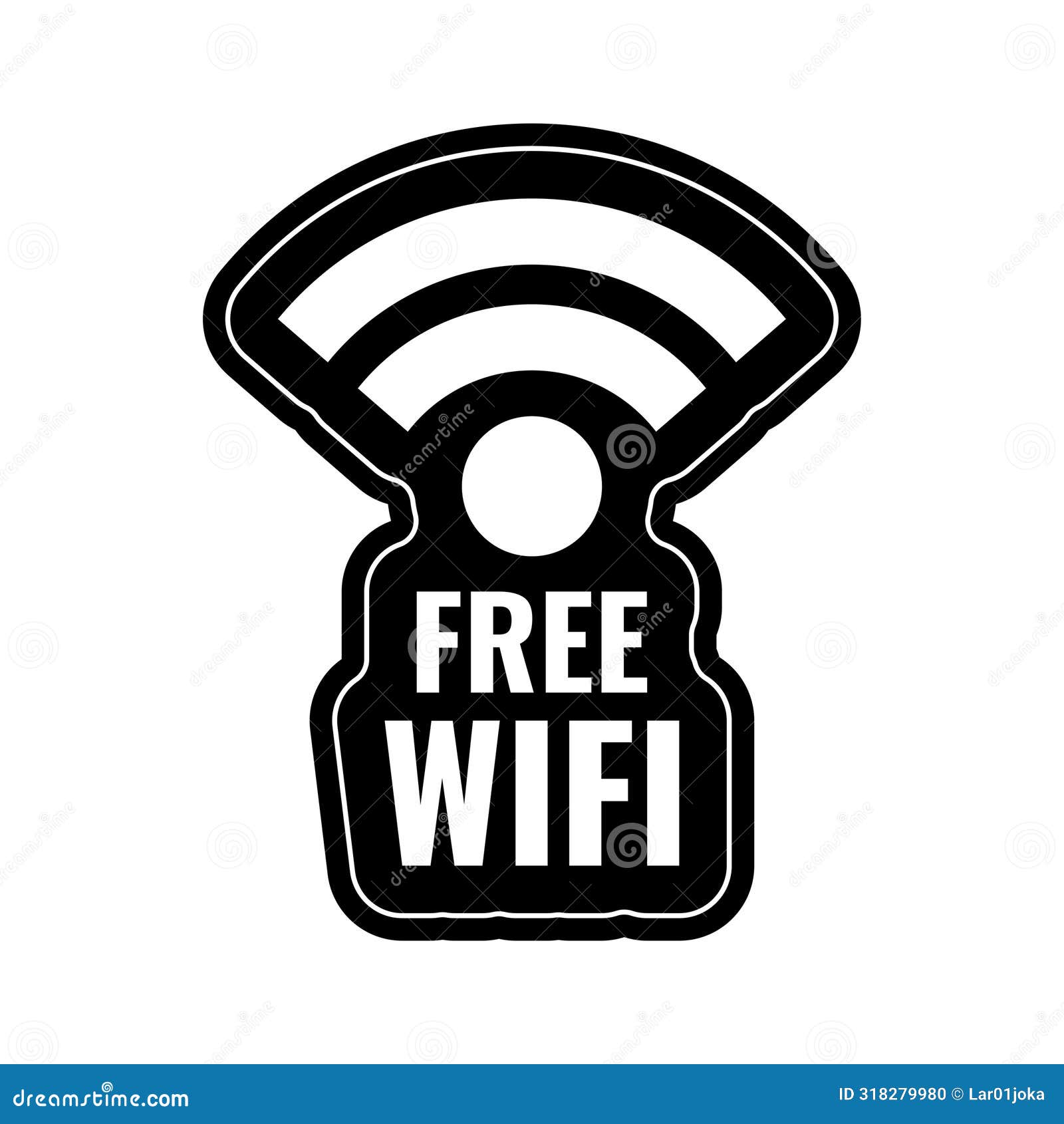 Free Wifi label Vector stock vector. Illustration of wifi - 318279980