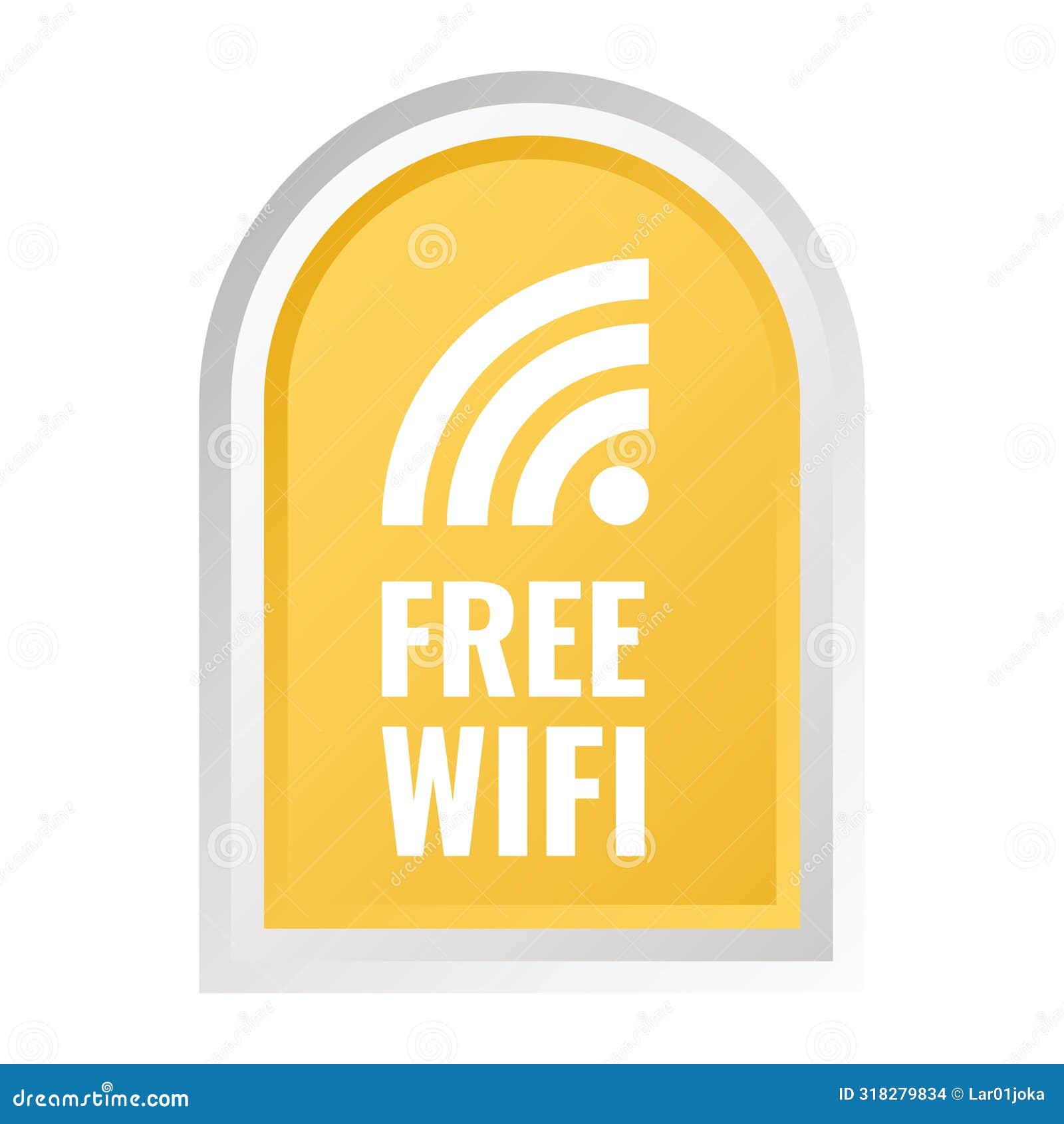 Free Wifi label Vector stock vector. Illustration of mobile - 318279834
