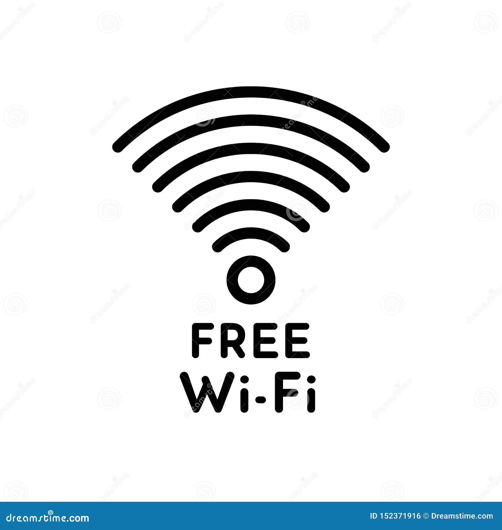 Free WiFi Logo Icon, Wireless Local Area Networking Vector Stock Vector ...