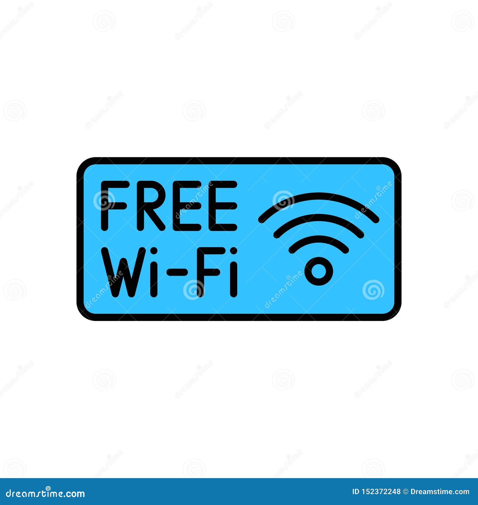 Free WiFi Logo Icon, Wireless Local Area Networking Vector Stock Vector ...