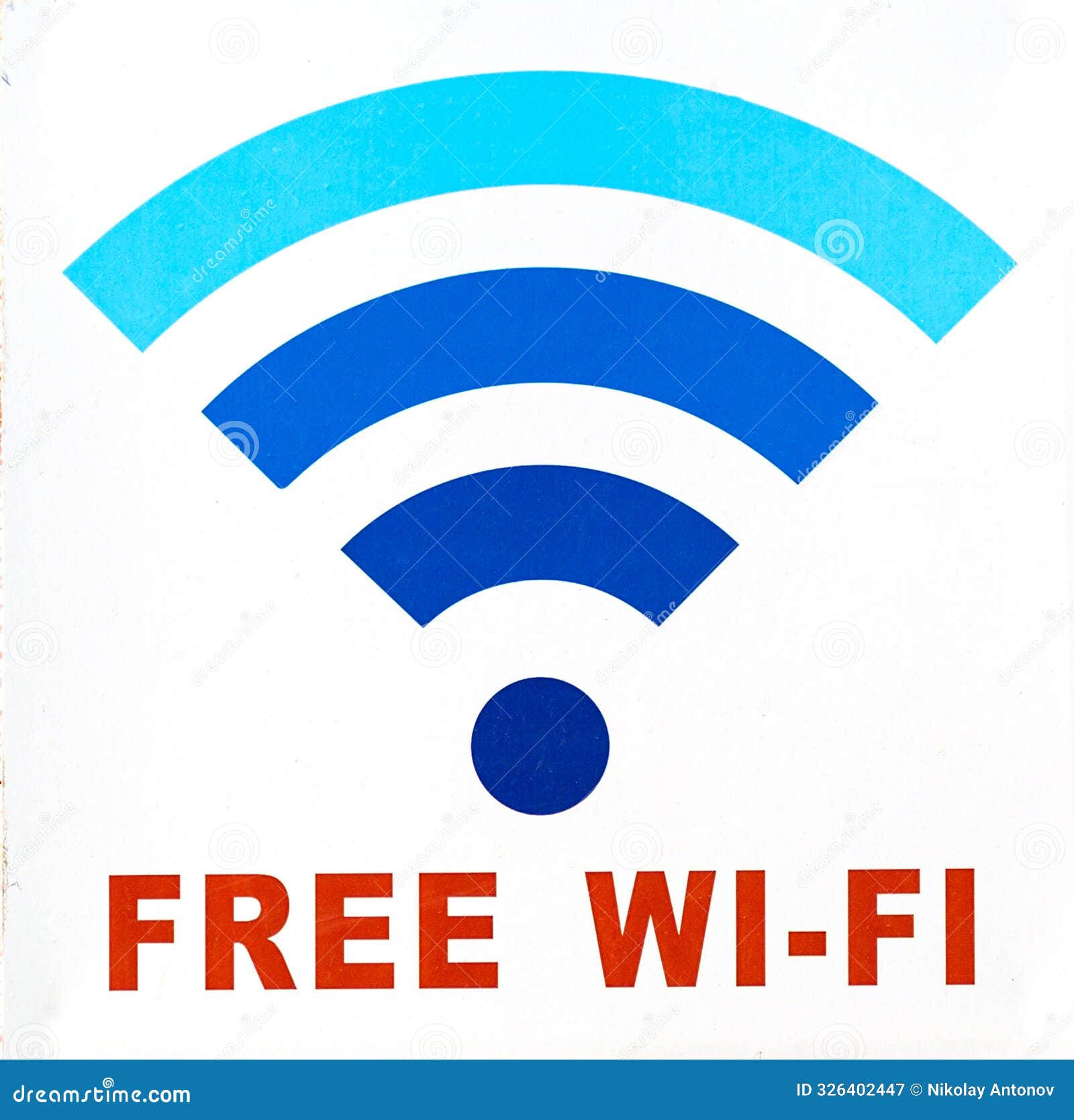 Free Wifi Sign Isolated on White Stock Image - Image of website ...
