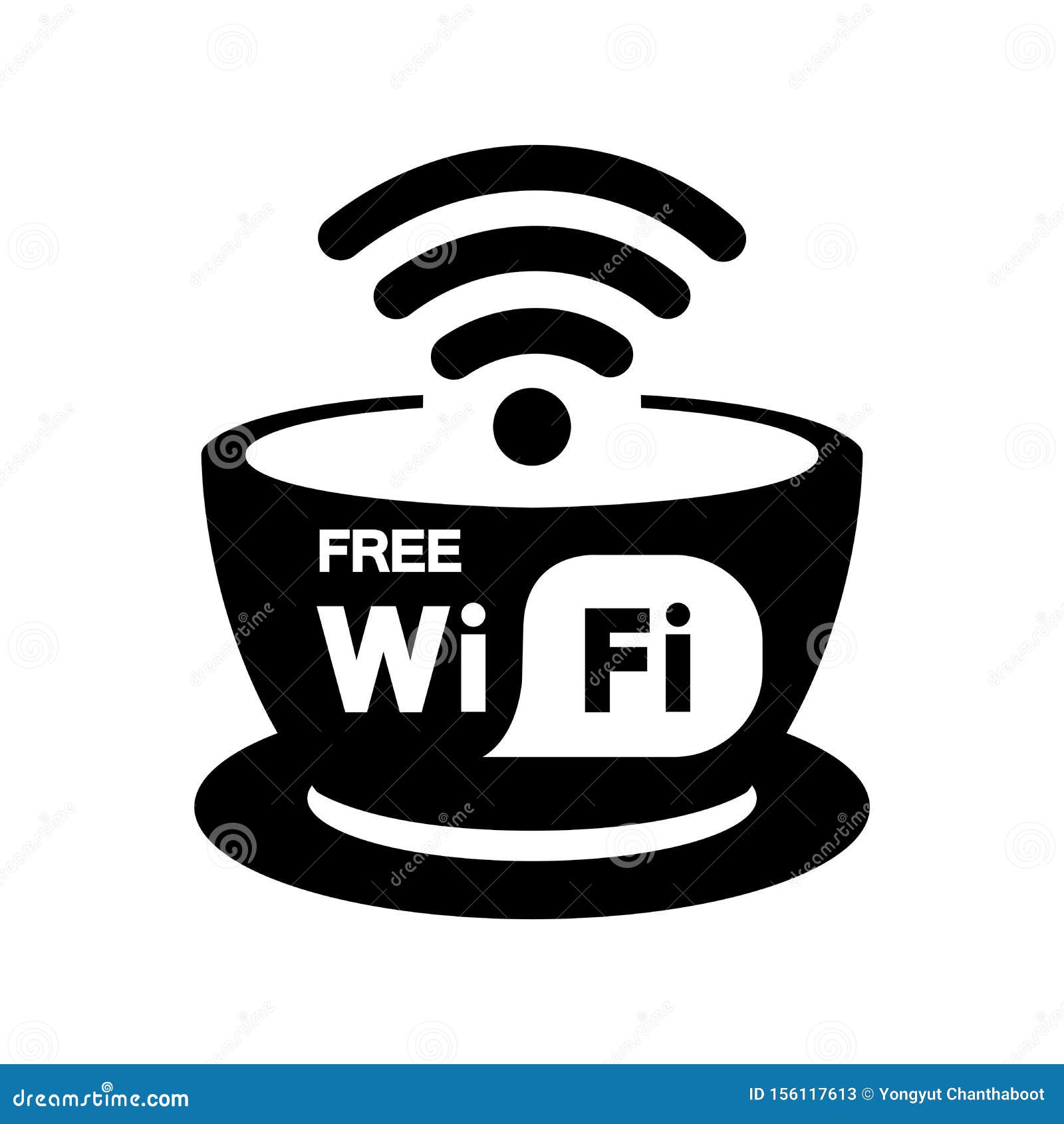 Free WiFi Symbol Sign, Vector Illustration, Isolate on White Background ...