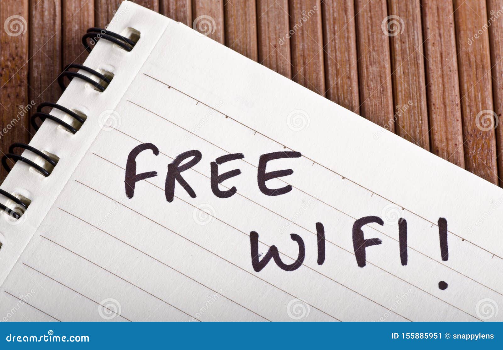 Free Wifi Wiritten on Paper Stock Illustration - Illustration of ...