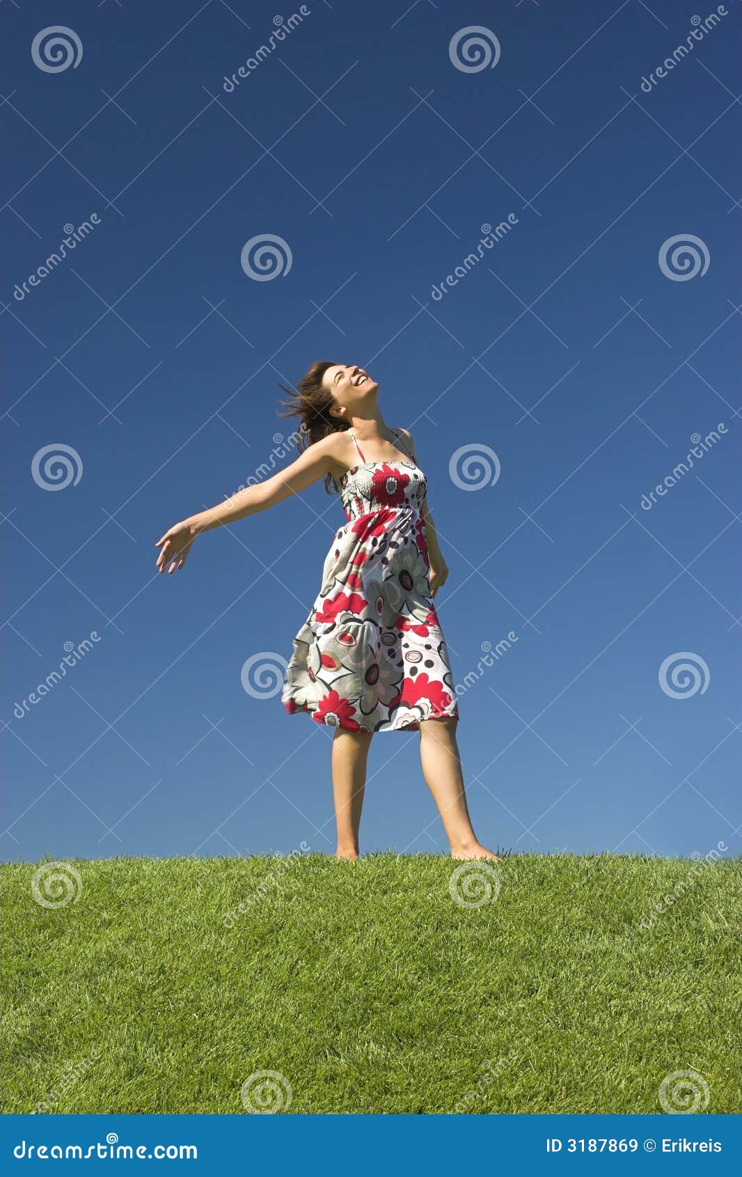 Free woman stock image. Image of enjoy, lifestyle, blue - 3187869