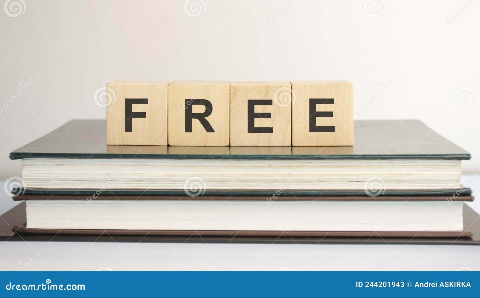 FREE Word Made with Wooden Blocks Stock Image - Image of hand, square ...