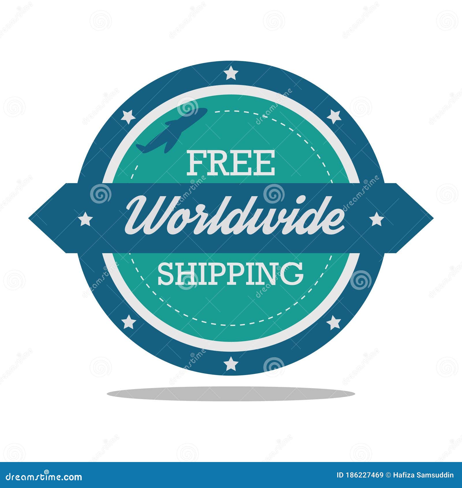 Free Worldwide Shipping Vector Banner Template | CartoonDealer.com ...