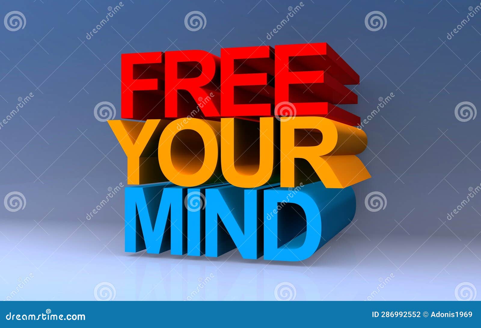 Free your mind on blue stock illustration. Illustration of freedom ...