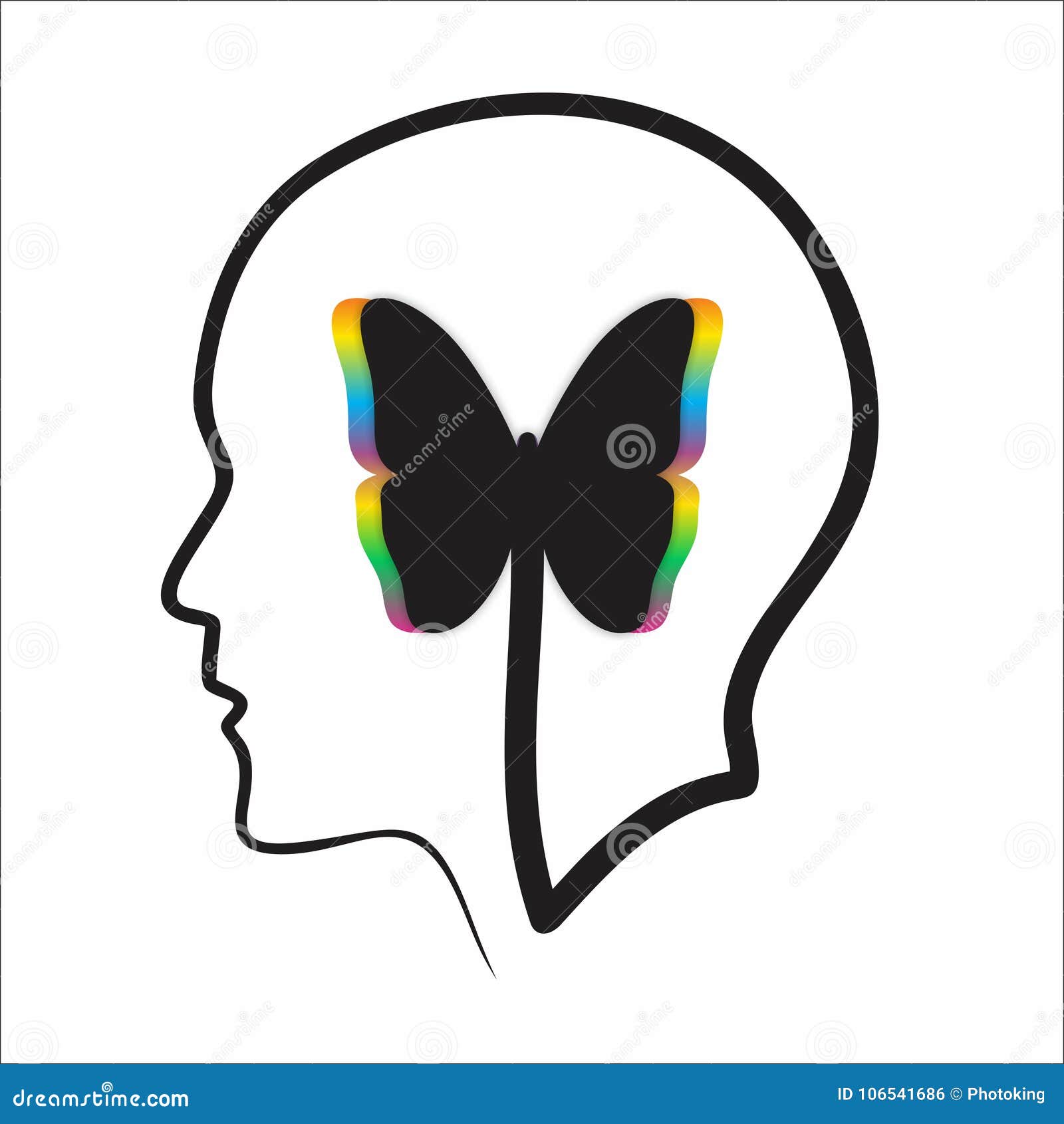 Free Your Mind and Think Positive Thoughts Stock Illustration ...