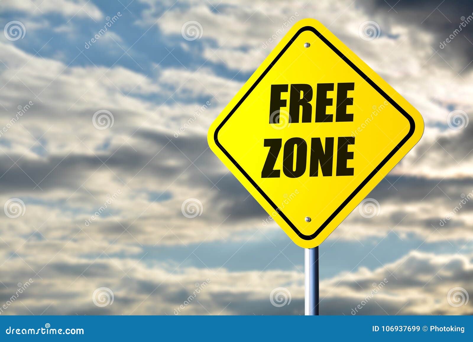 Free zone stock image. Image of banner, rendering, sign - 106937699