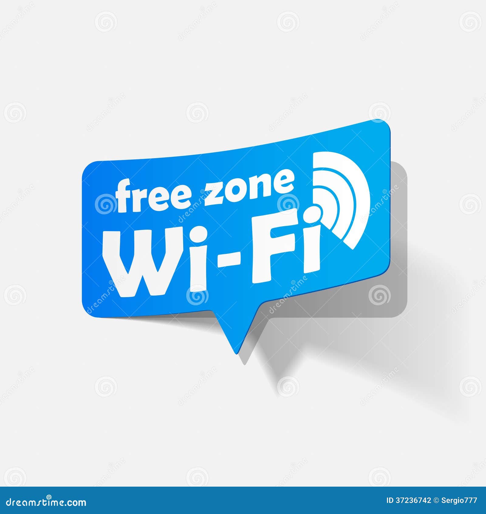 Free Zone wi-fi, sticker stock vector. Illustration of global - 37236742