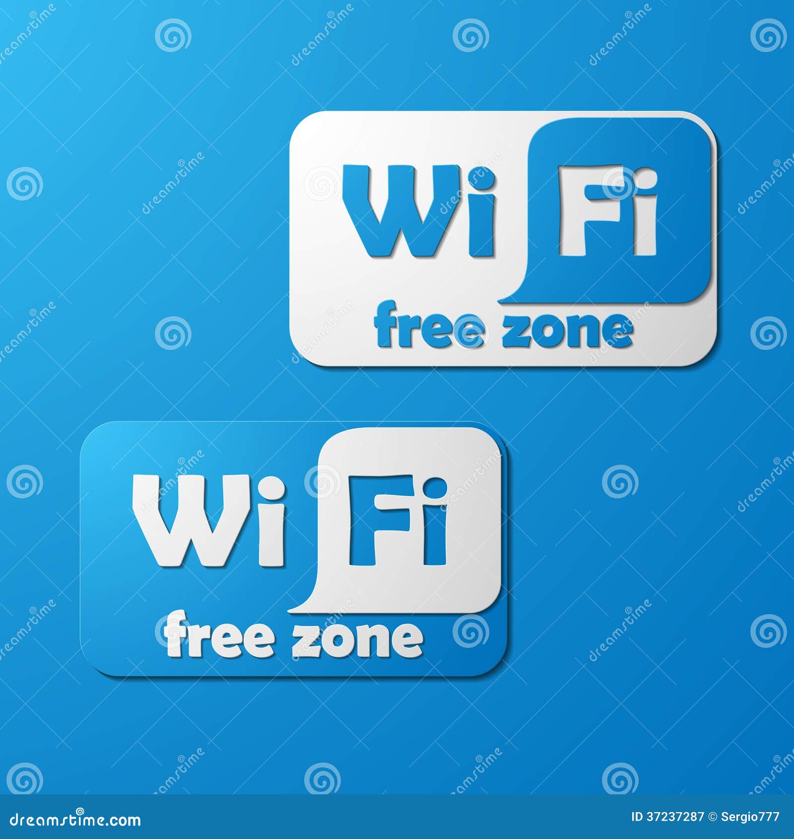 Free Zone wi-fi, sticker stock vector. Illustration of paper - 37237287