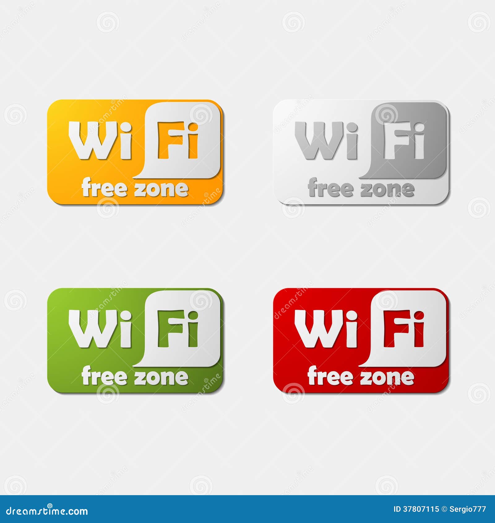 Free Zone wi-fi, sticker stock vector. Illustration of quality - 37807115