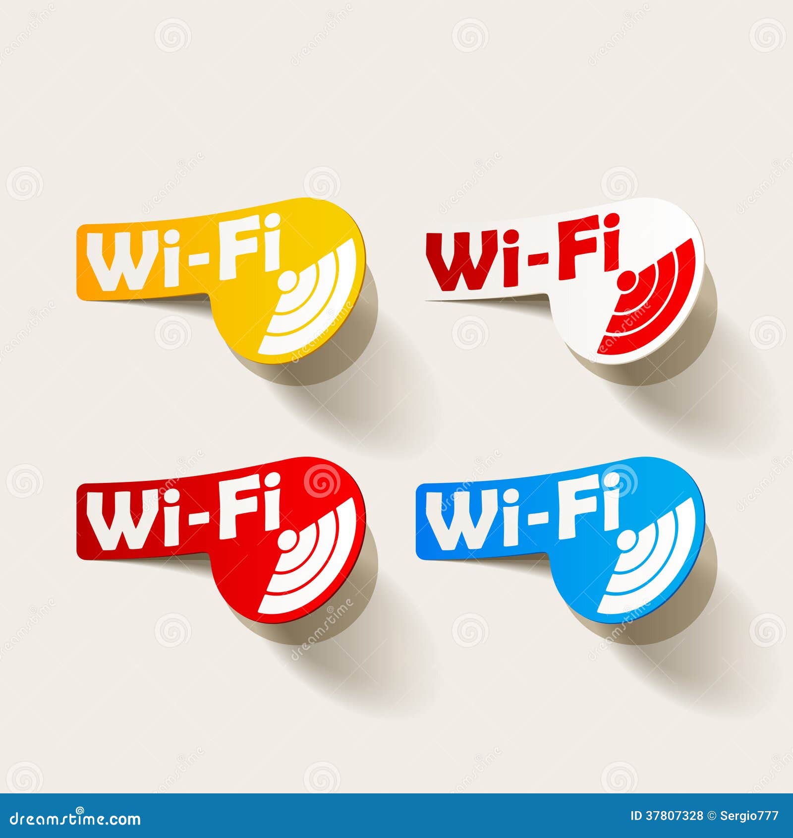 Free Zone wi-fi, sticker stock vector. Illustration of communication ...