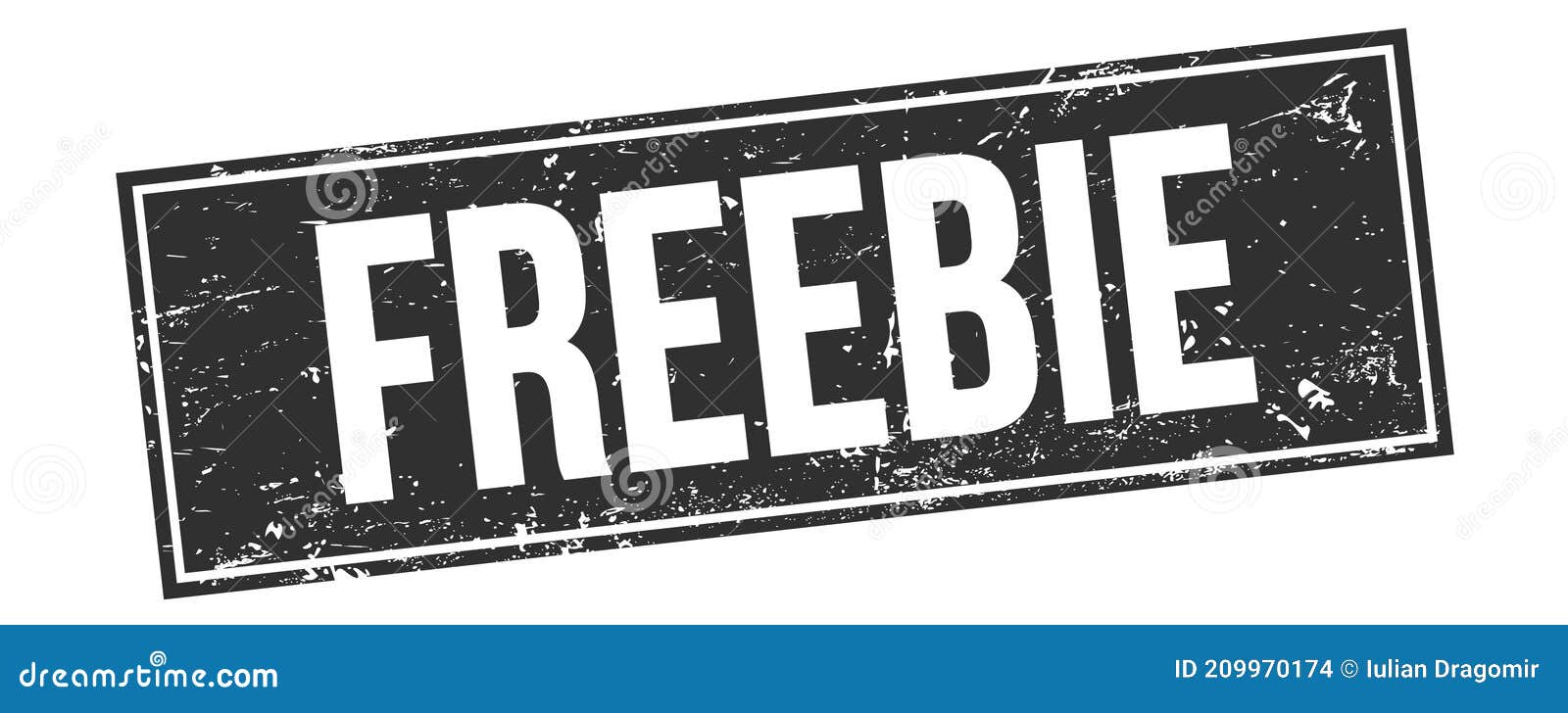 FREEBIE Text on Black Grungy Rectangle Stamp Stock Illustration ...