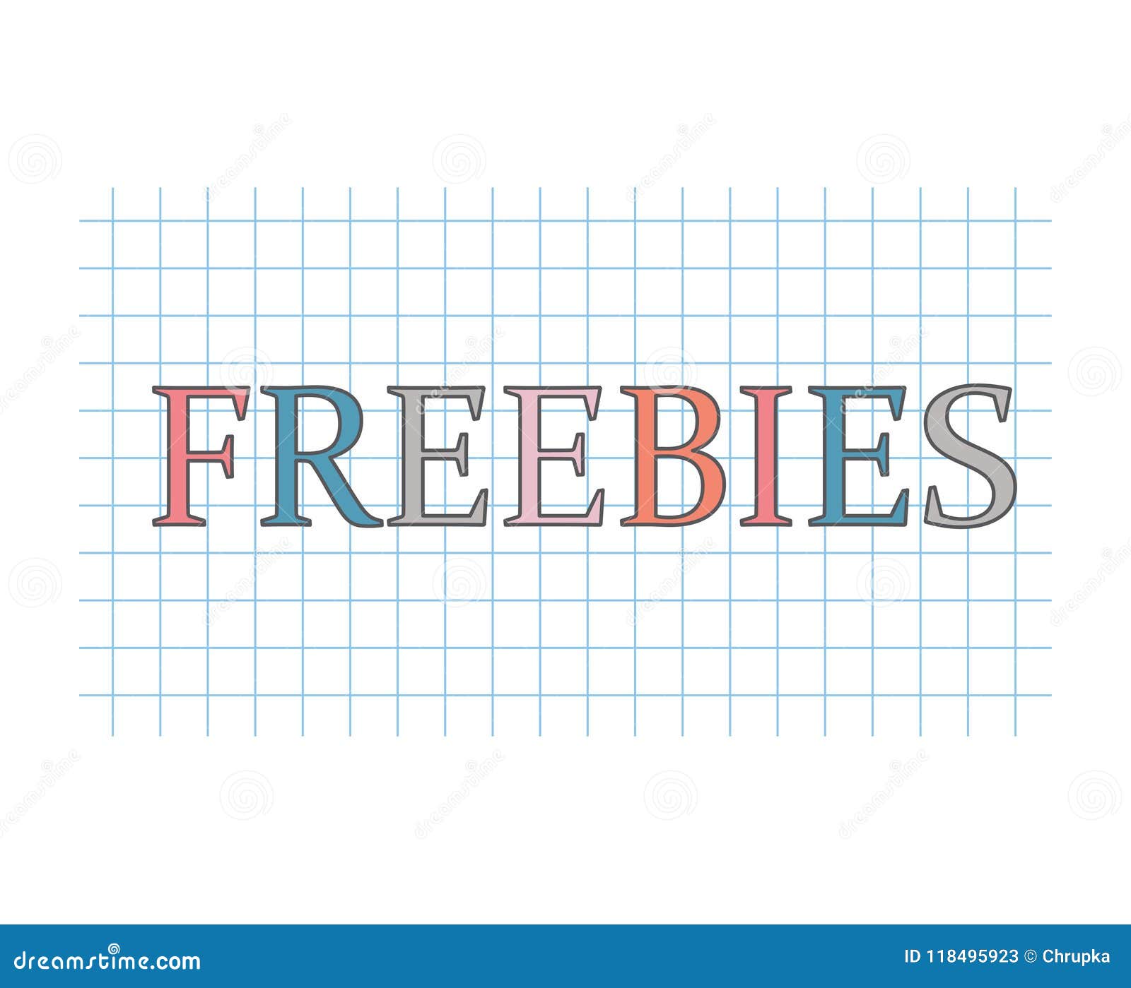Freebies concept stock vector. Illustration of paper - 118495923